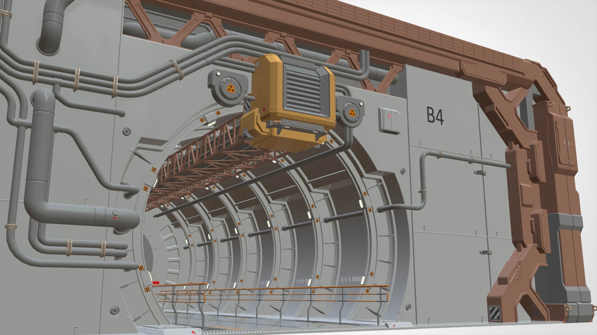 Sci-Fi Architecture 4 3D Model by Chtazi