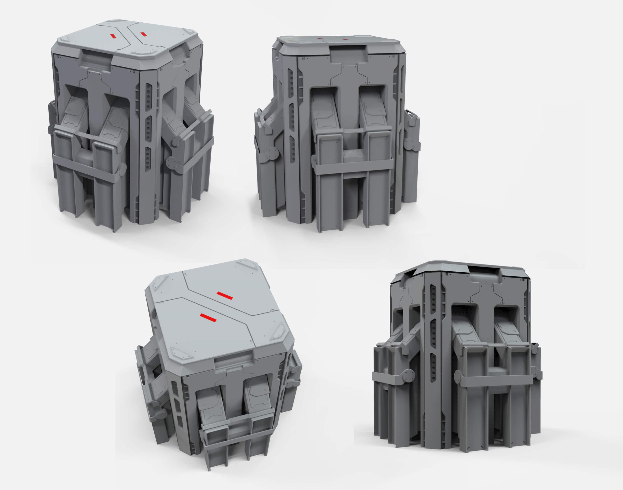 Sci-Fi Architecture Kitbash 10 3D Model by Chtazi