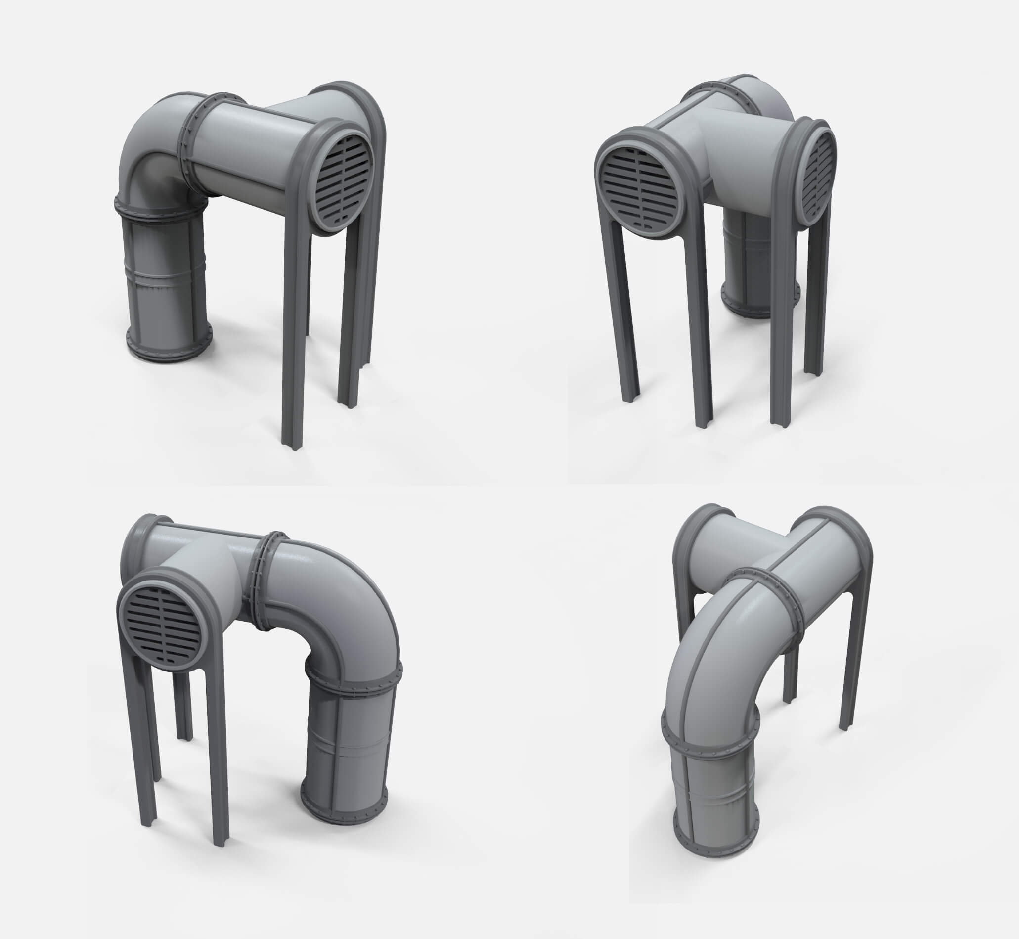 Sci-Fi Architecture Kitbash 11 3D Model by Chtazi