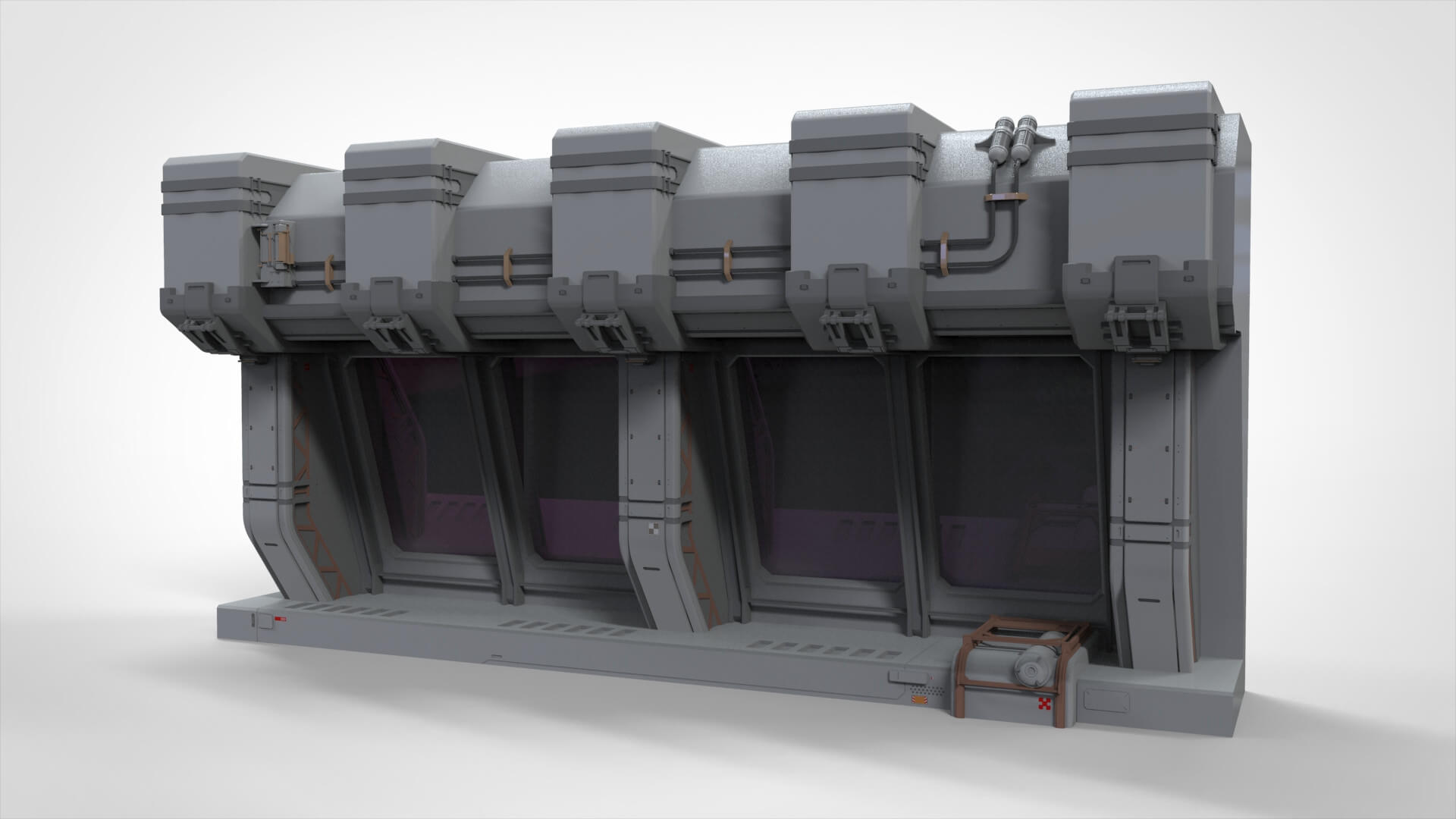 Sci-Fi Architecture Kitbash 14 3D Model by Chtazi