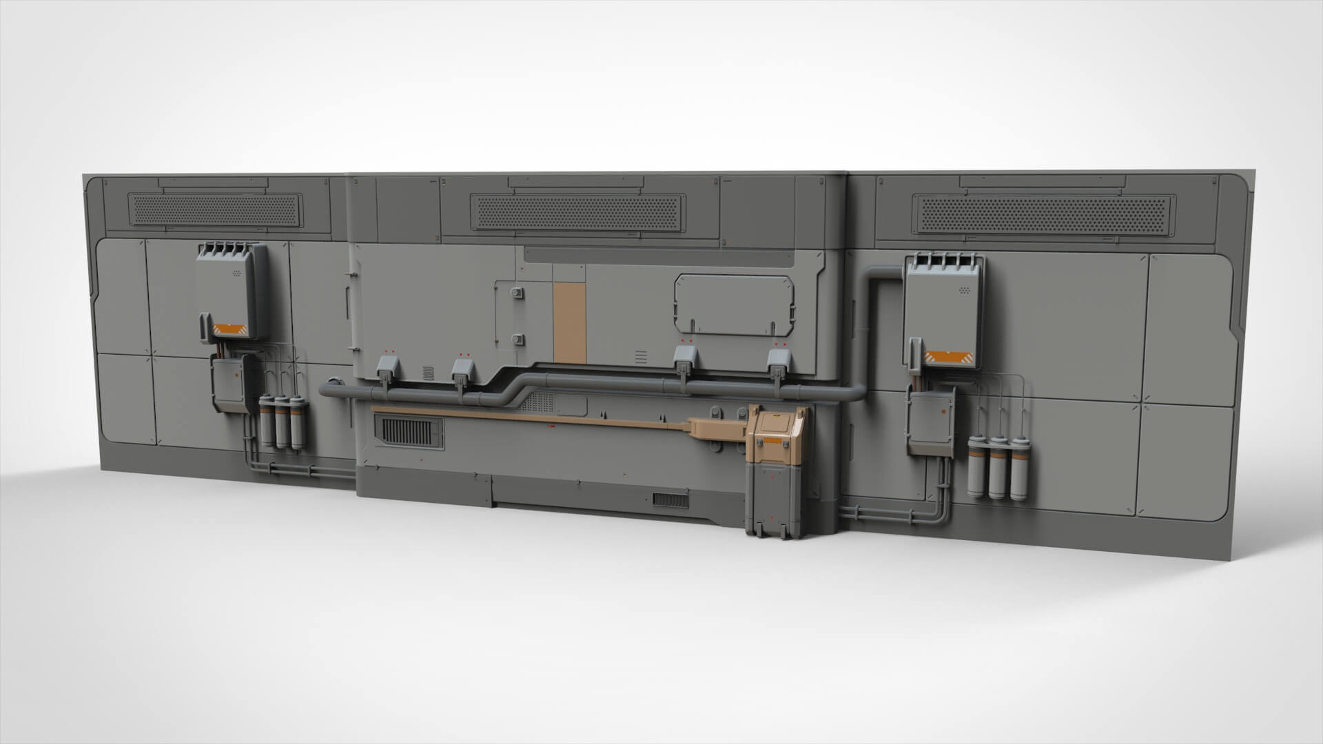 Sci-Fi Architecture Kitbash 15 3D Model by Chtazi