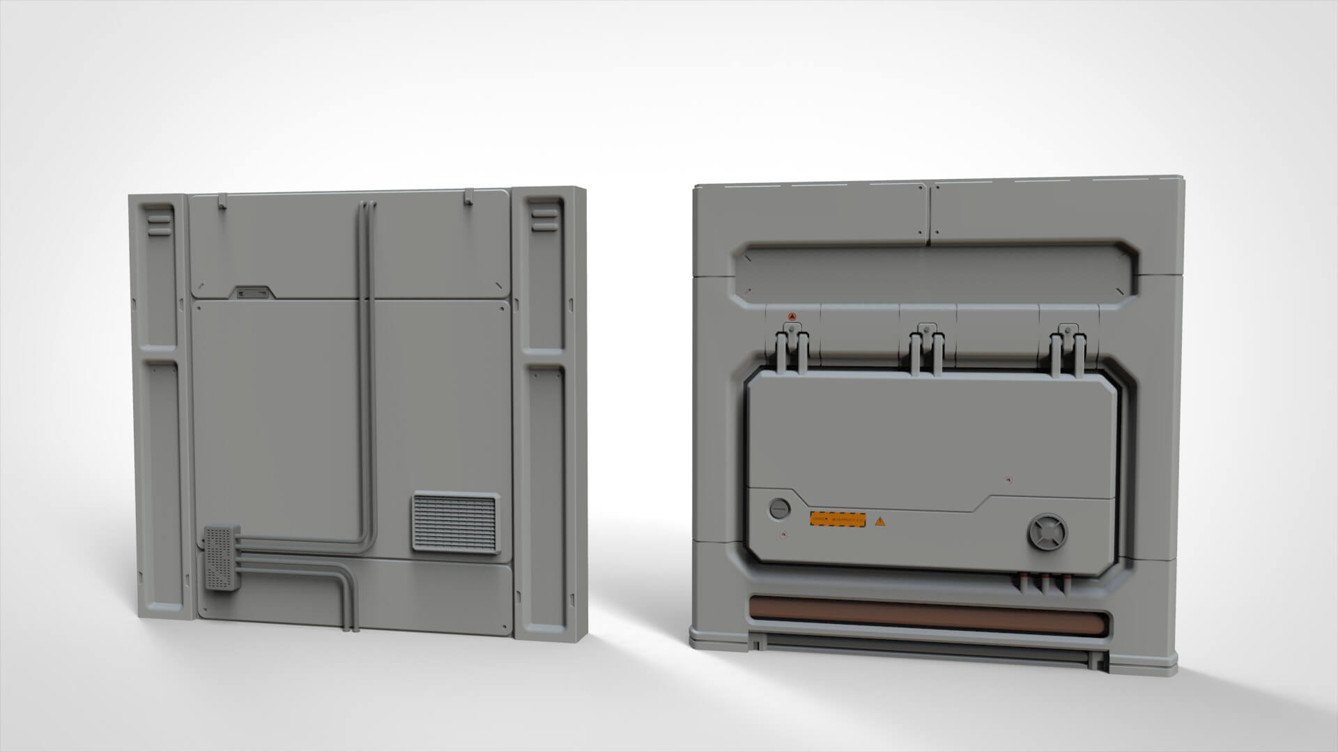 Sci-Fi Architecture Kitbash 16 3D Model by Chtazi