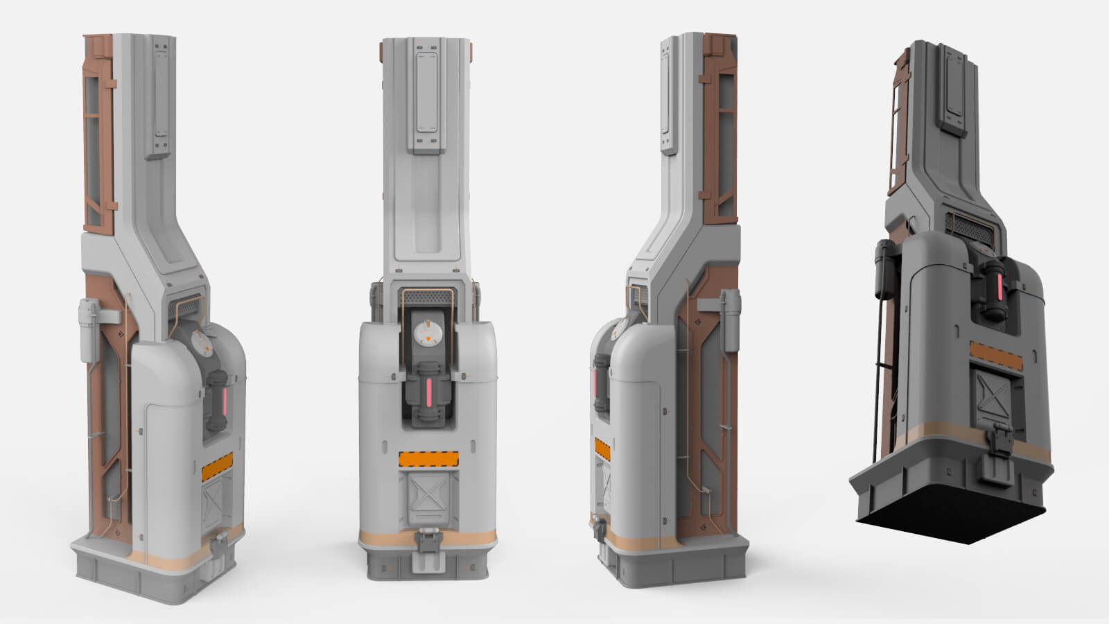 Sci-Fi Architecture Kitbash 2 3D Model by Chtazi