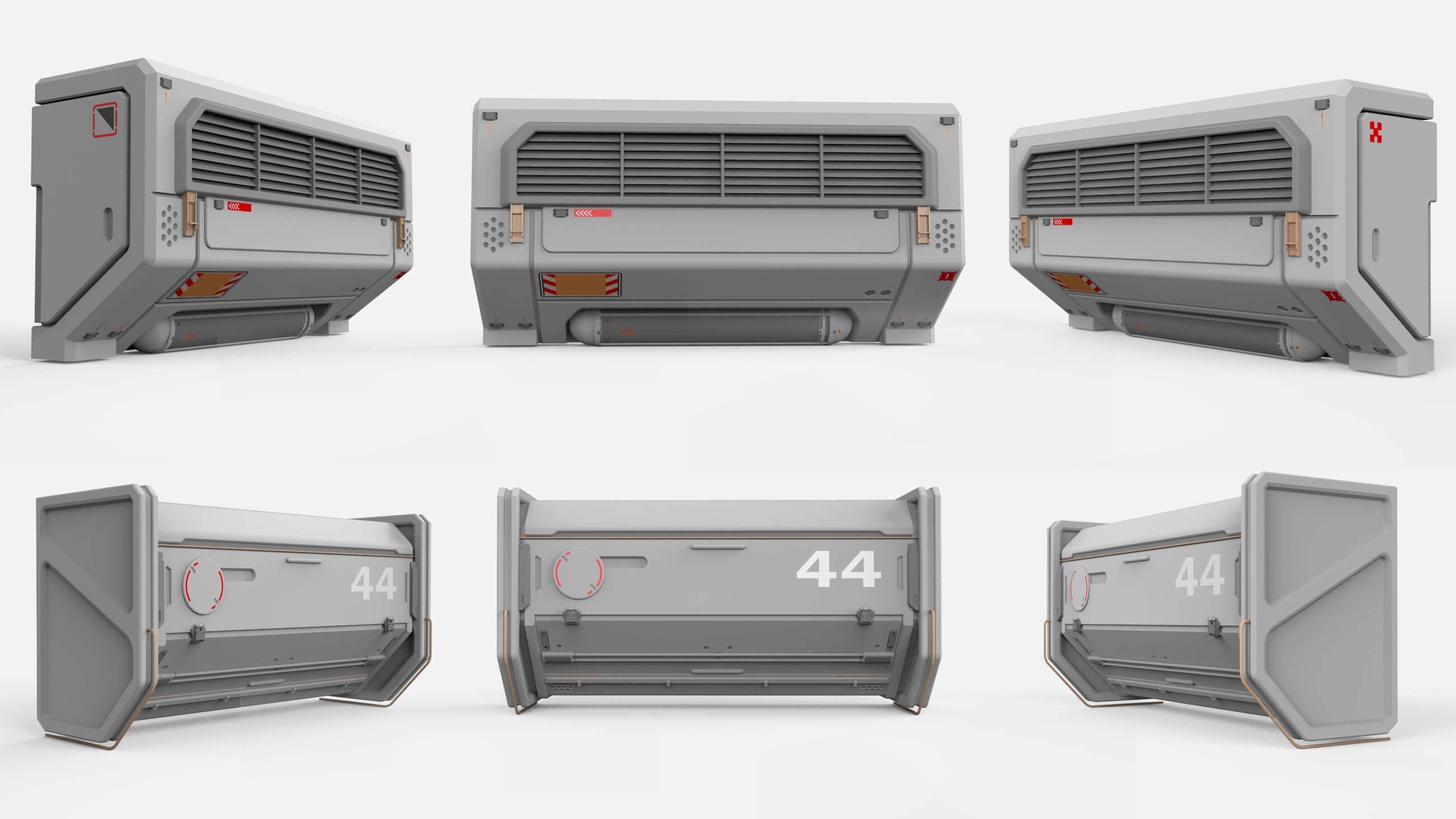 Sci-Fi Architecture Kitbash 2 3D Model by Chtazi