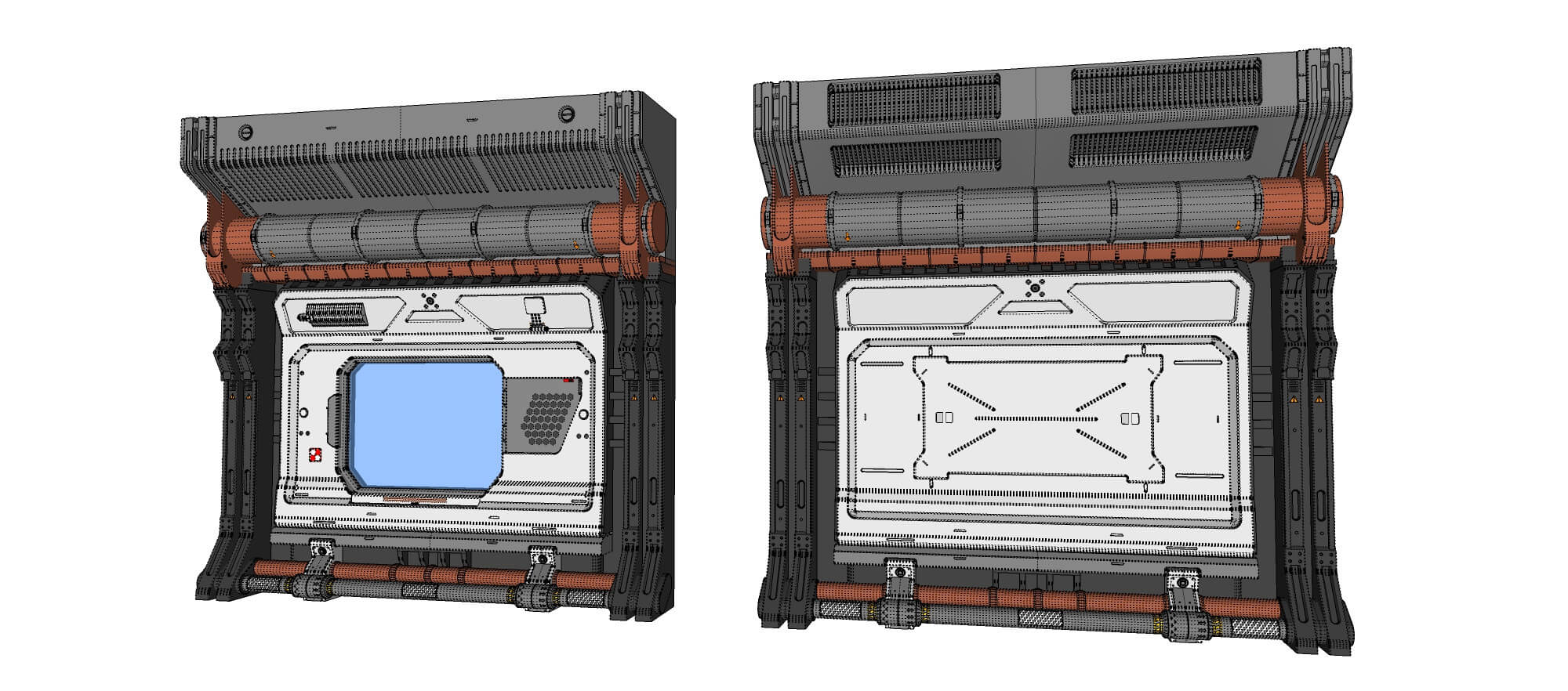 Sci-Fi Architecture Kitbash 20 3D Model by Chtazi