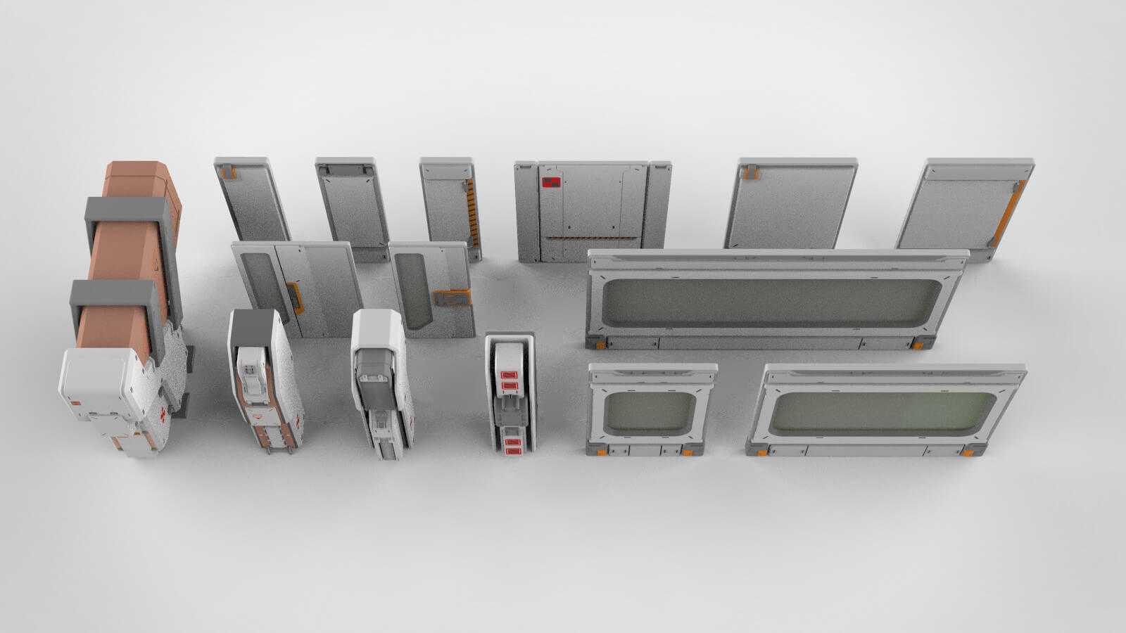 Sci-Fi Architecture Kitbash 23 3D Model by Chtazi