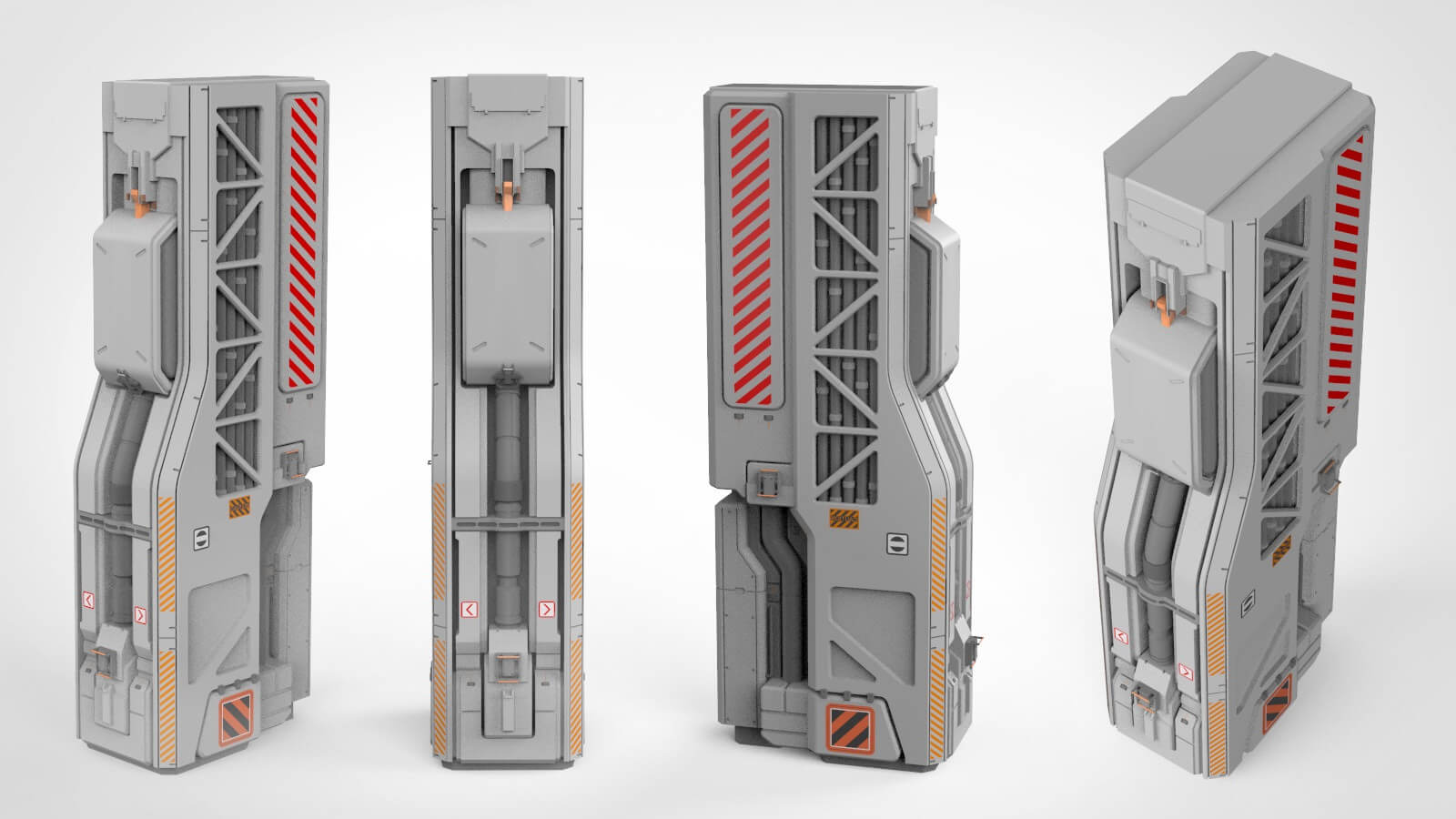 Sci-Fi Architecture Kitbash 24 3D Model by Chtazi