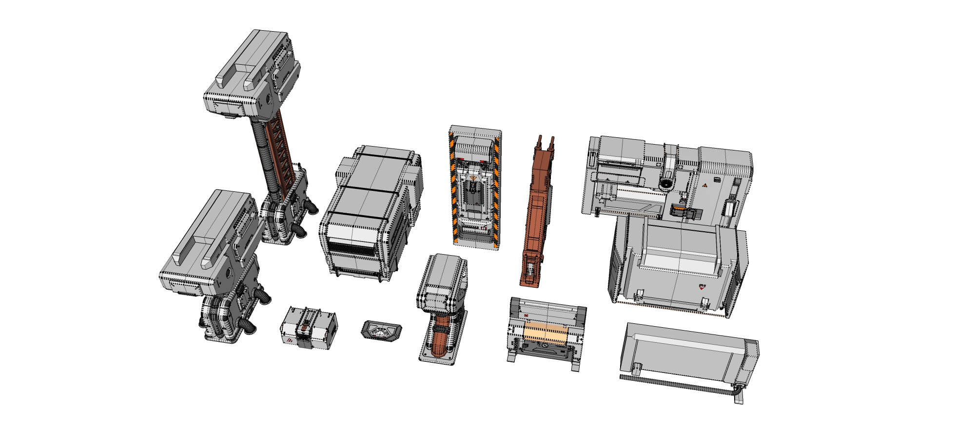 Sci-Fi Architecture Kitbash 27 3D Model by Chtazi