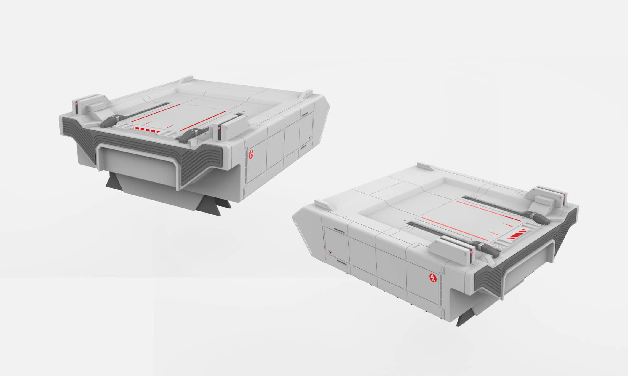 Sci-Fi Architecture Kitbash 3 3D Model by Chtazi