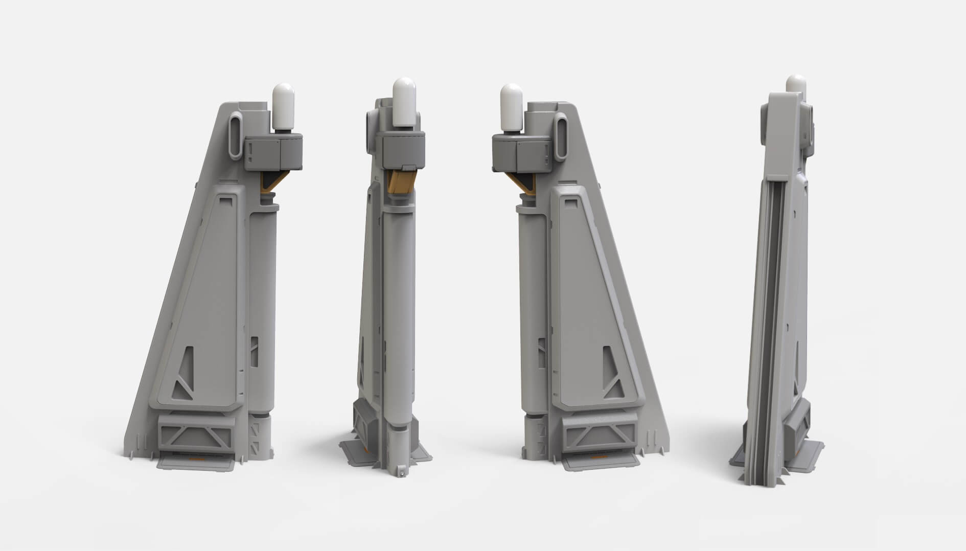 Sci-Fi Architecture Kitbash 3 3D Model by Chtazi