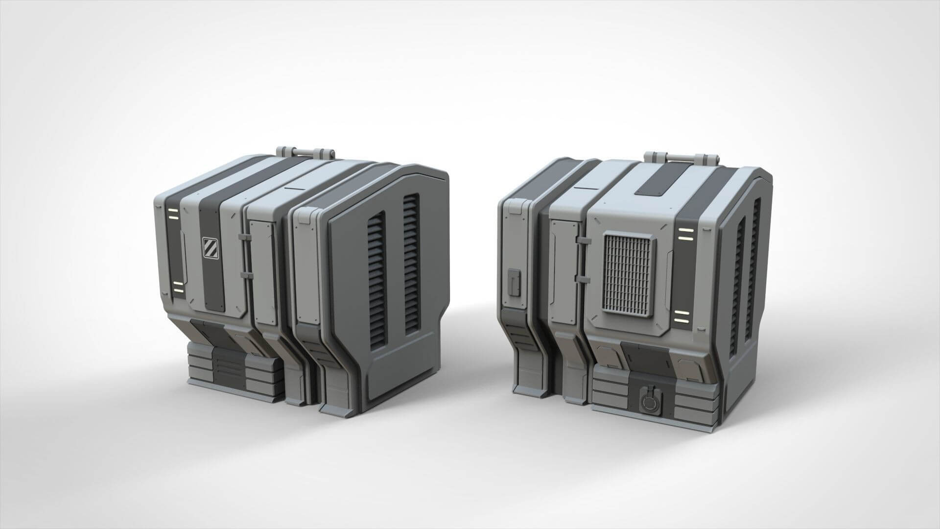 Sci-Fi Architecture Kitbash 30 3D Model by Chtazi