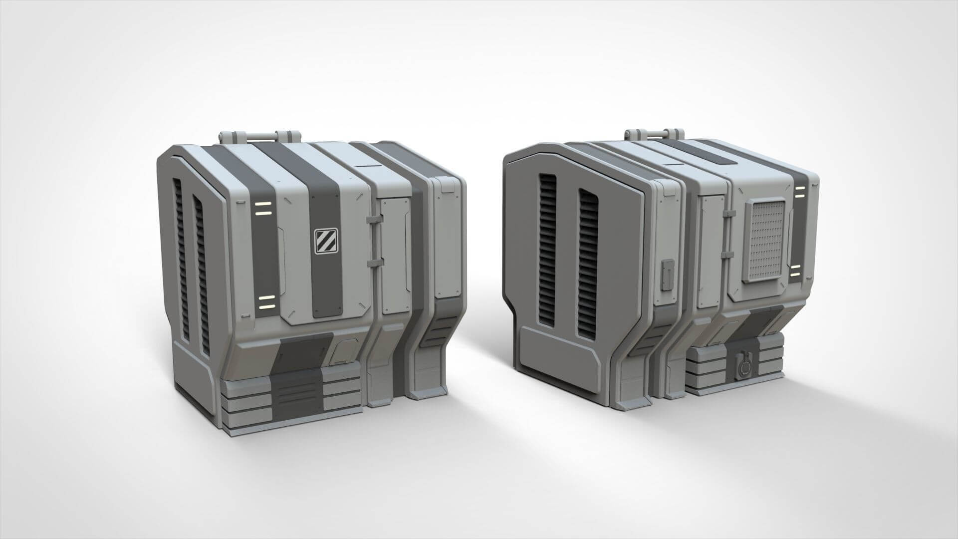 Sci-Fi Architecture Kitbash 30 3D Model by Chtazi