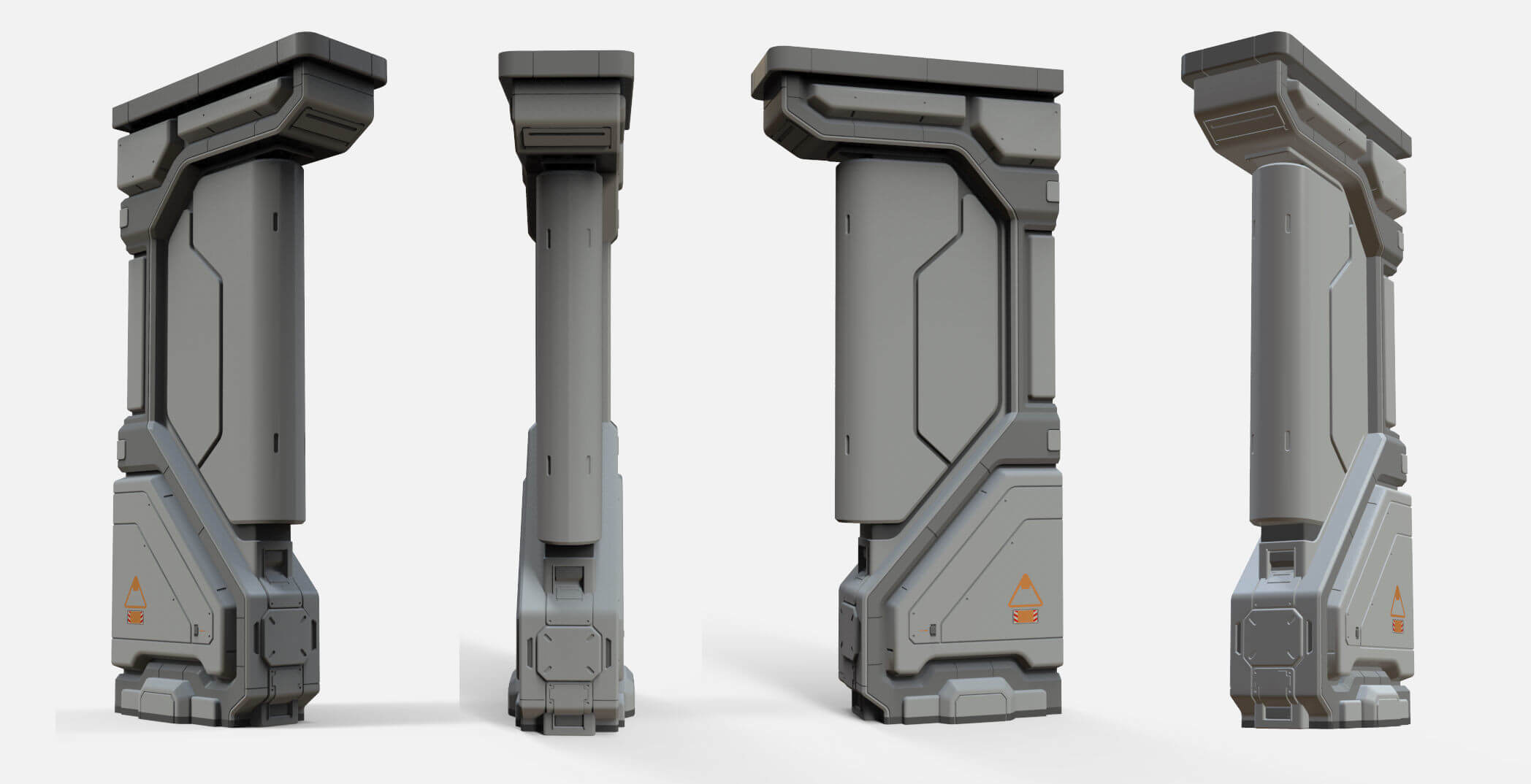 Sci-Fi Architecture Kitbash 30 3D Model by Chtazi