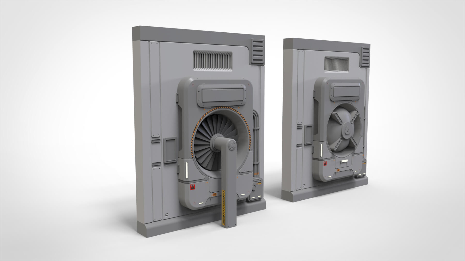 Sci-Fi Architecture Kitbash 32 3D Model by Chtazi