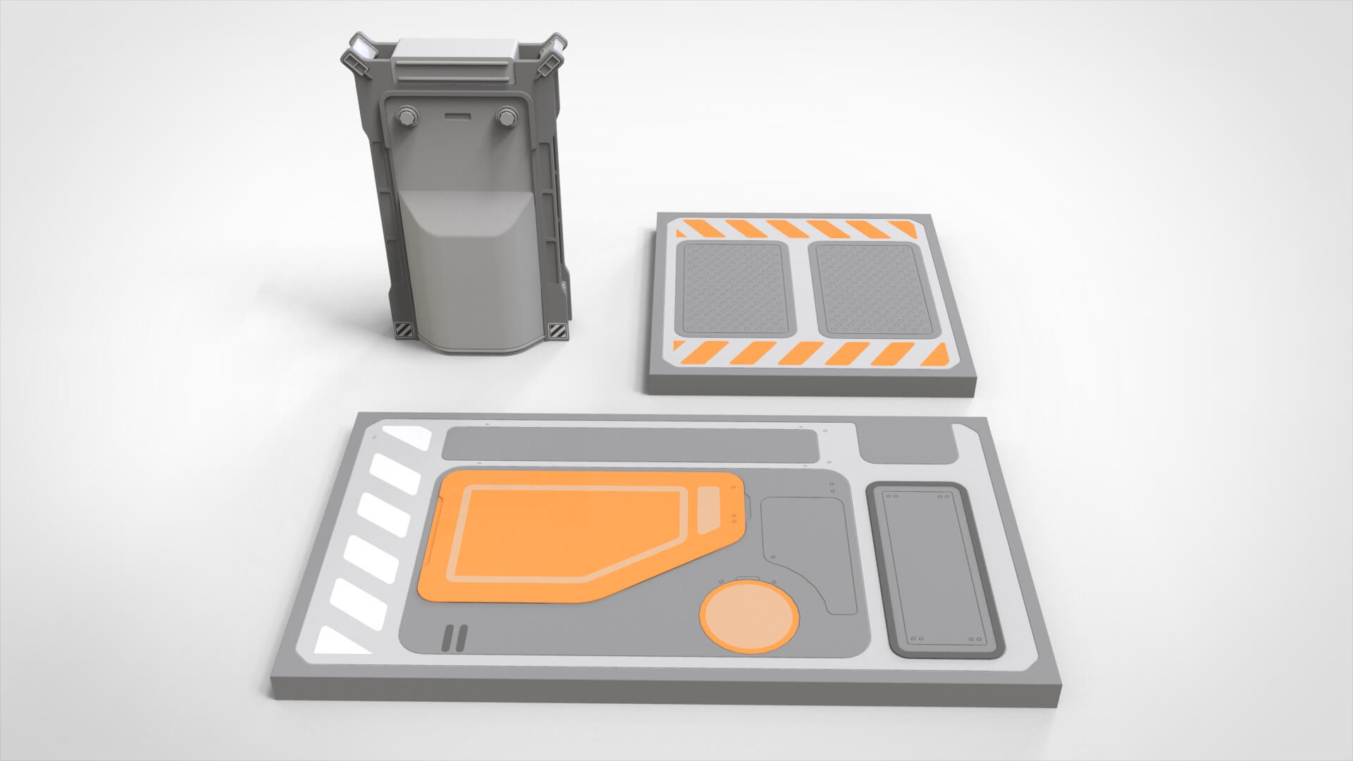 Sci-Fi Architecture Kitbash 32 3D Model by Chtazi