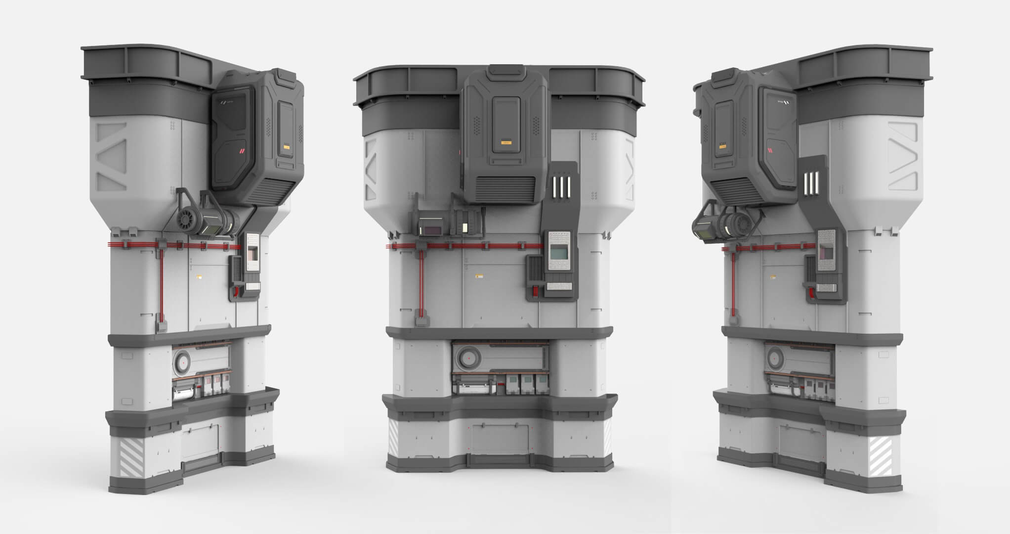 Sci-Fi Architecture Kitbash 35 3D Model by Chtazi