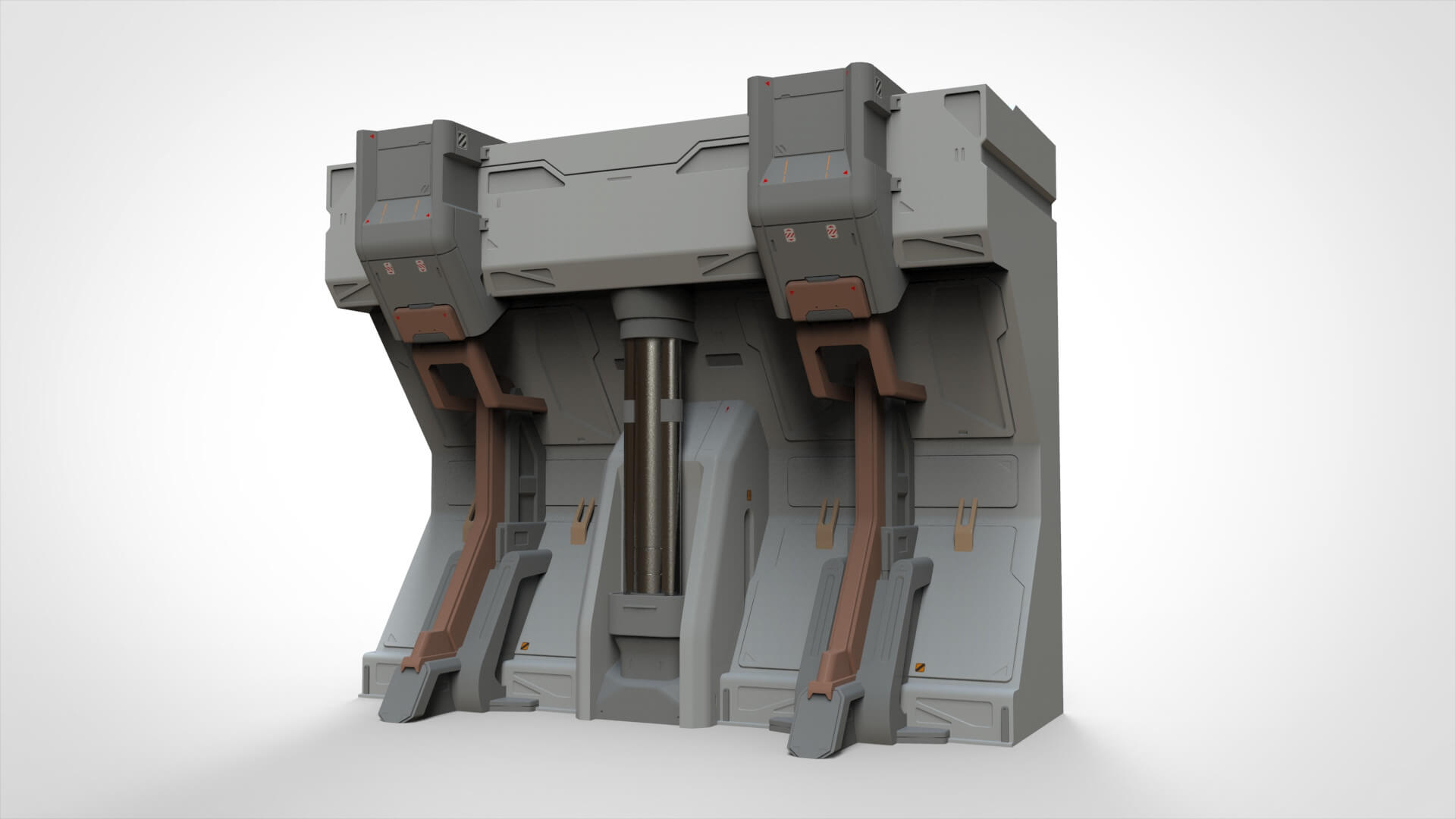 Sci-Fi Architecture Kitbash 35 3D Model by Chtazi