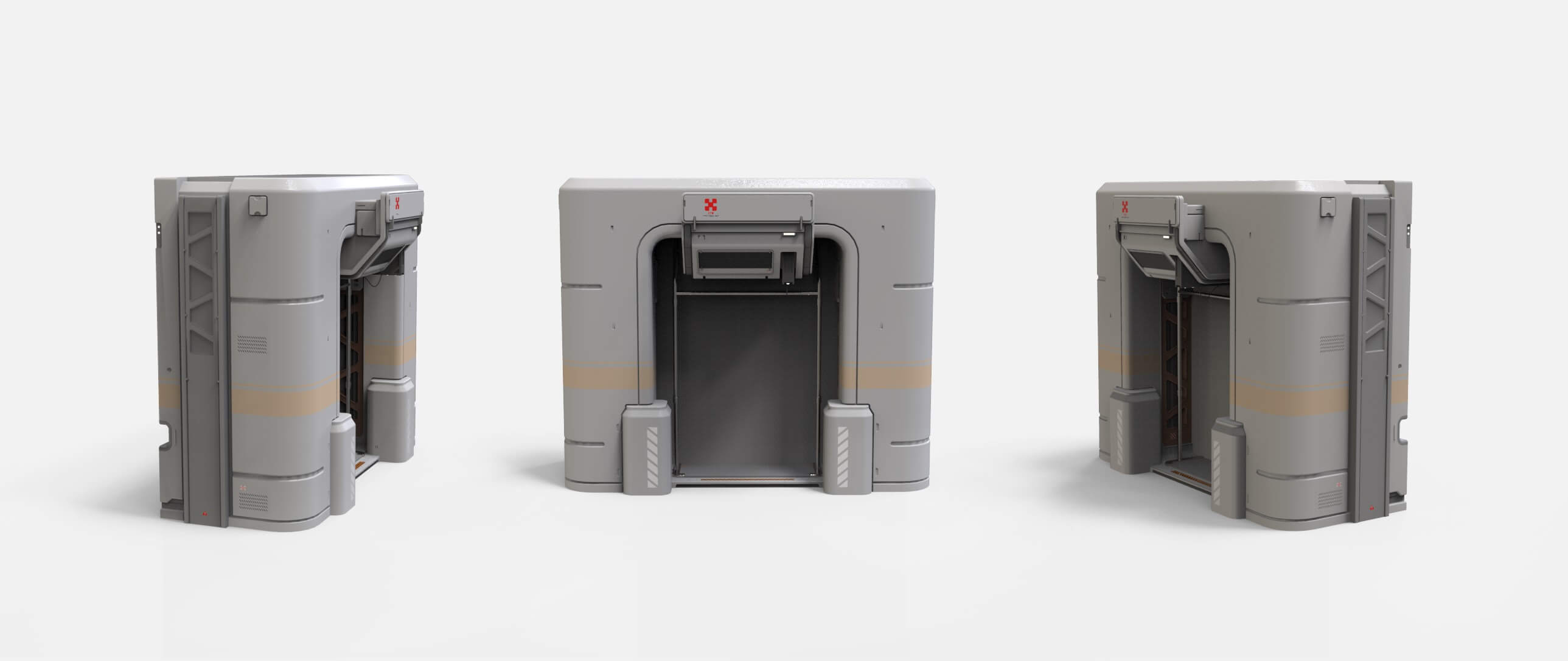 Sci-Fi Architecture Kitbash 38 3D Model by Chtazi