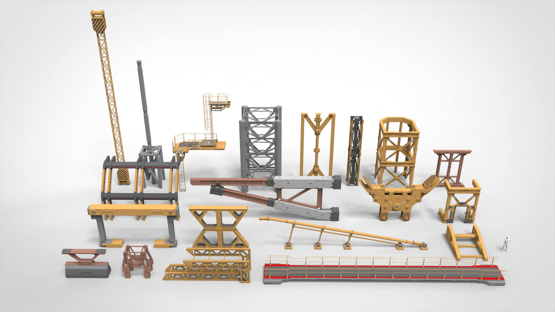 Sci-Fi Architecture Kitbash 42 3D Model by Chtazi