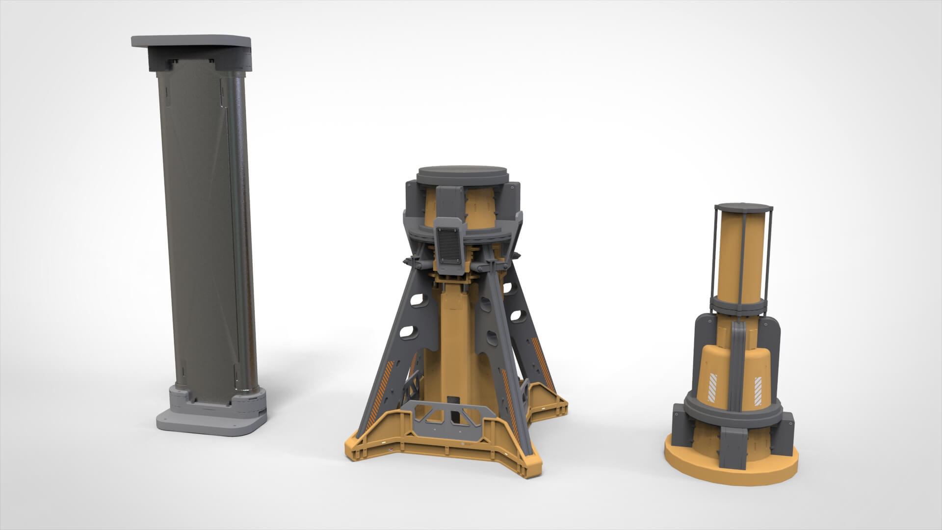 Sci-Fi Architecture Kitbash 43 3D Model by Chtazi