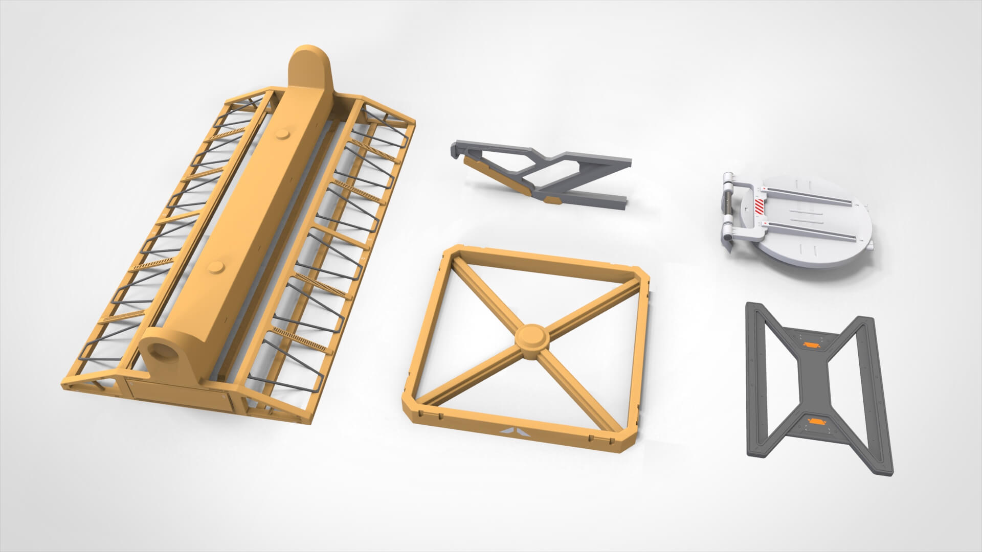 Sci-Fi Architecture Kitbash 43 3D Model by Chtazi