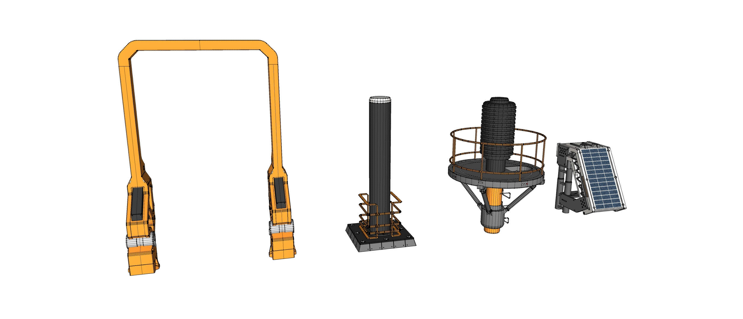 Sci-Fi Architecture Kitbash 43 3D Model by Chtazi