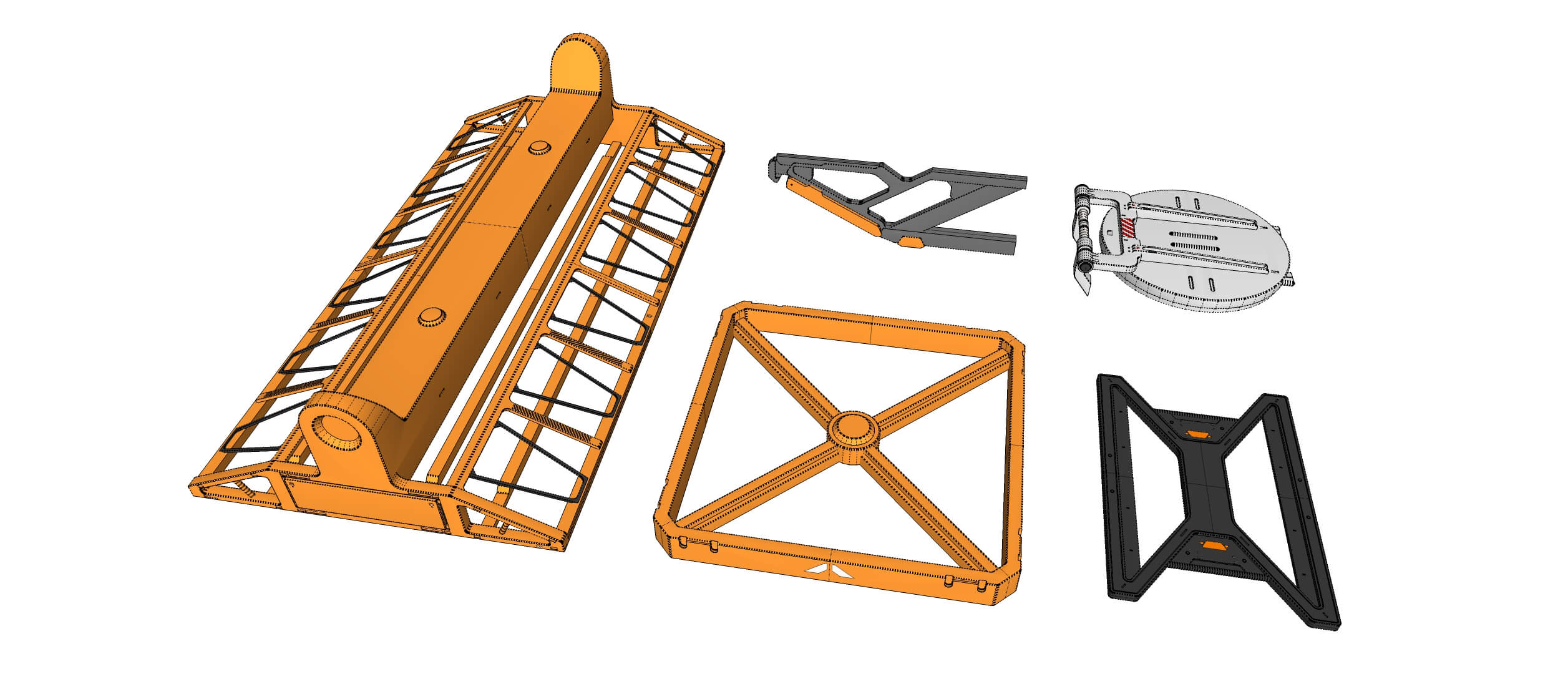 Sci-Fi Architecture Kitbash 43 3D Model by Chtazi