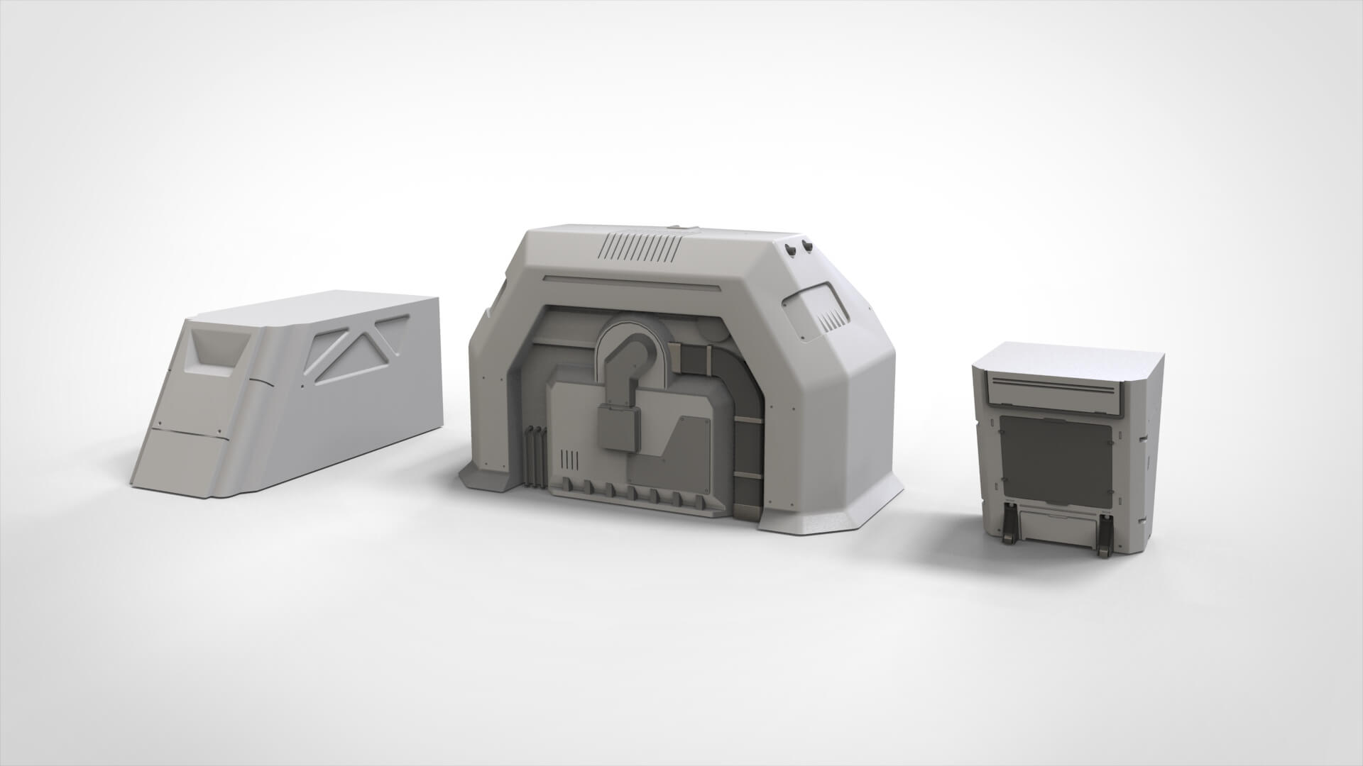 Sci-Fi Architecture Kitbash 44 3D Model by Chtazi