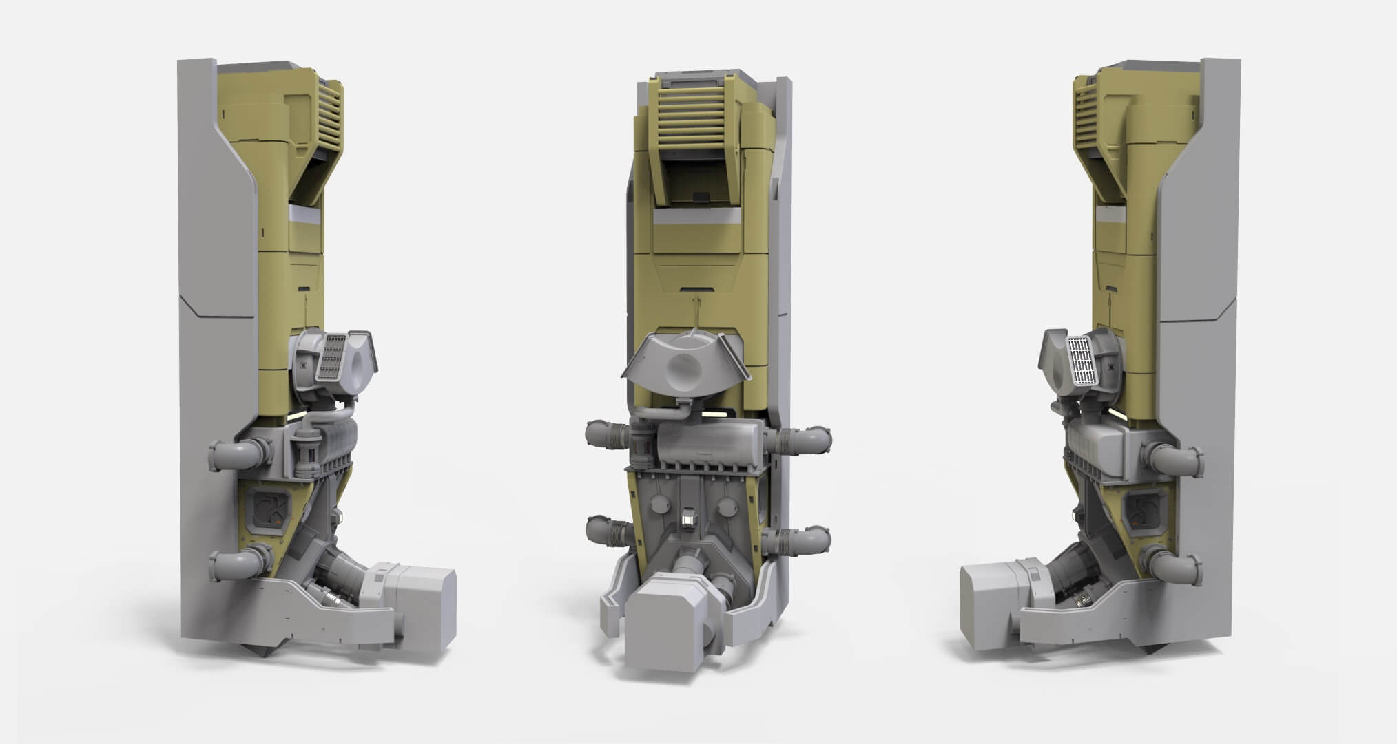 Sci-Fi Architecture Kitbash 48 3D Model by Chtazi