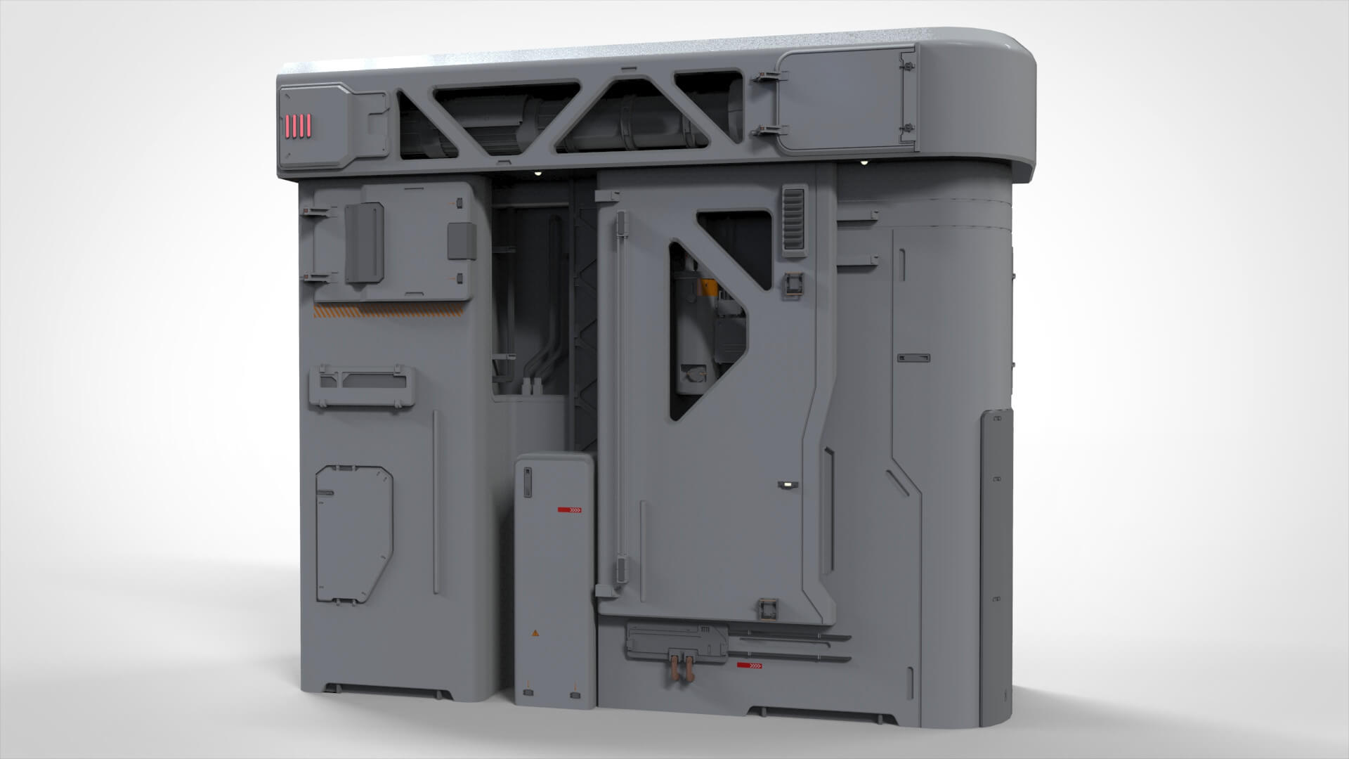 Sci-Fi Architecture Kitbash 7 3D Model by Chtazi