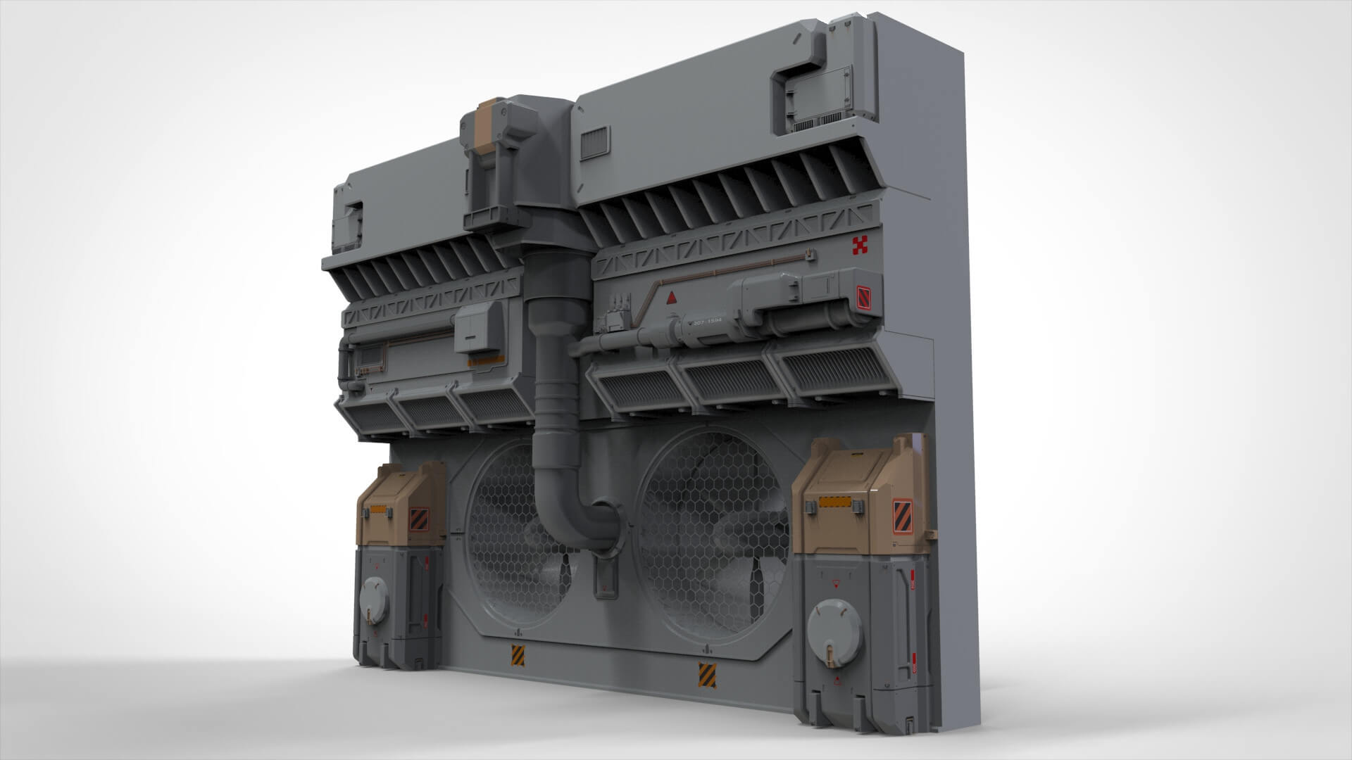 Sci-Fi Architecture Kitbash 8 3D Model by Chtazi