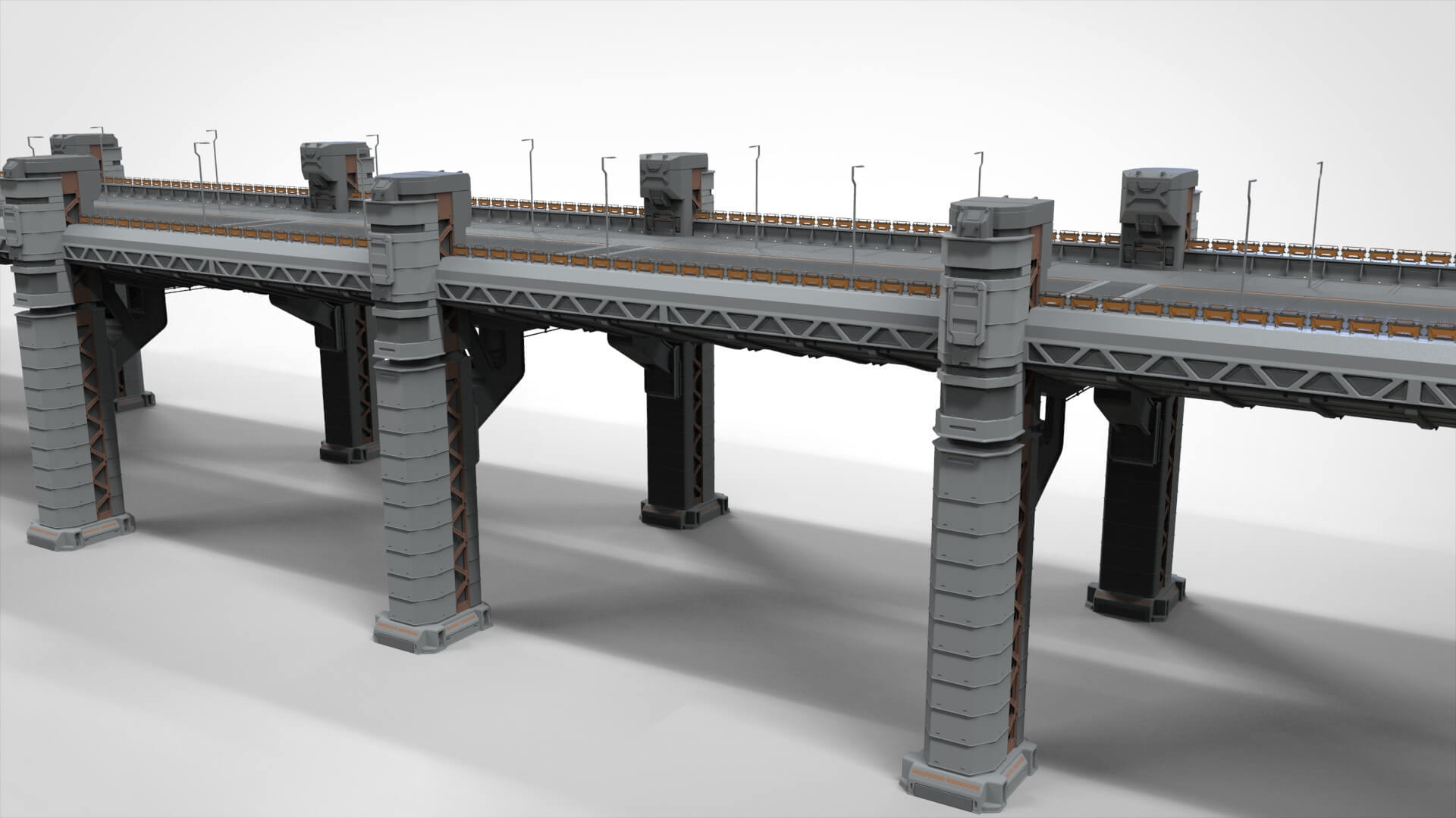 Sci-Fi Bridge 2 3D Model by Chtazi