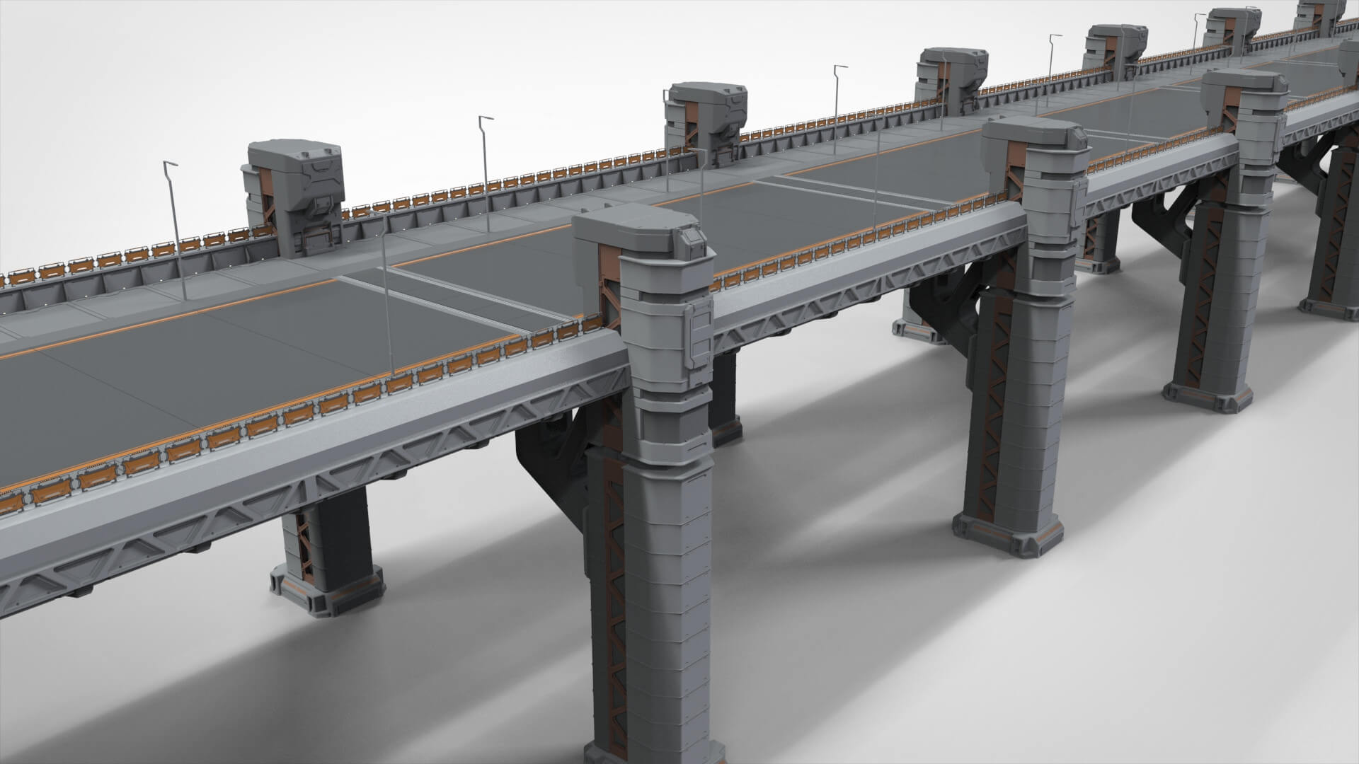 Sci-Fi Bridge 2 3D Model by Chtazi