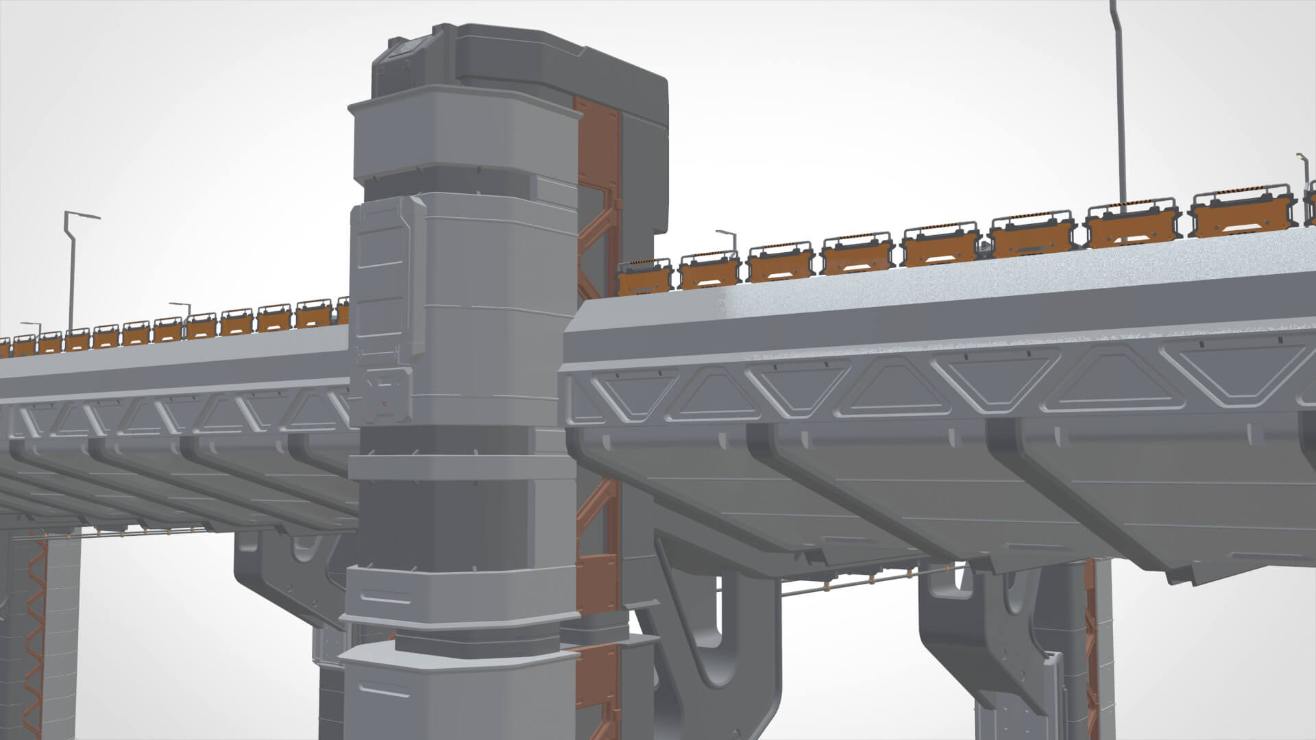 Sci-Fi Bridge 2 3D Model by Chtazi