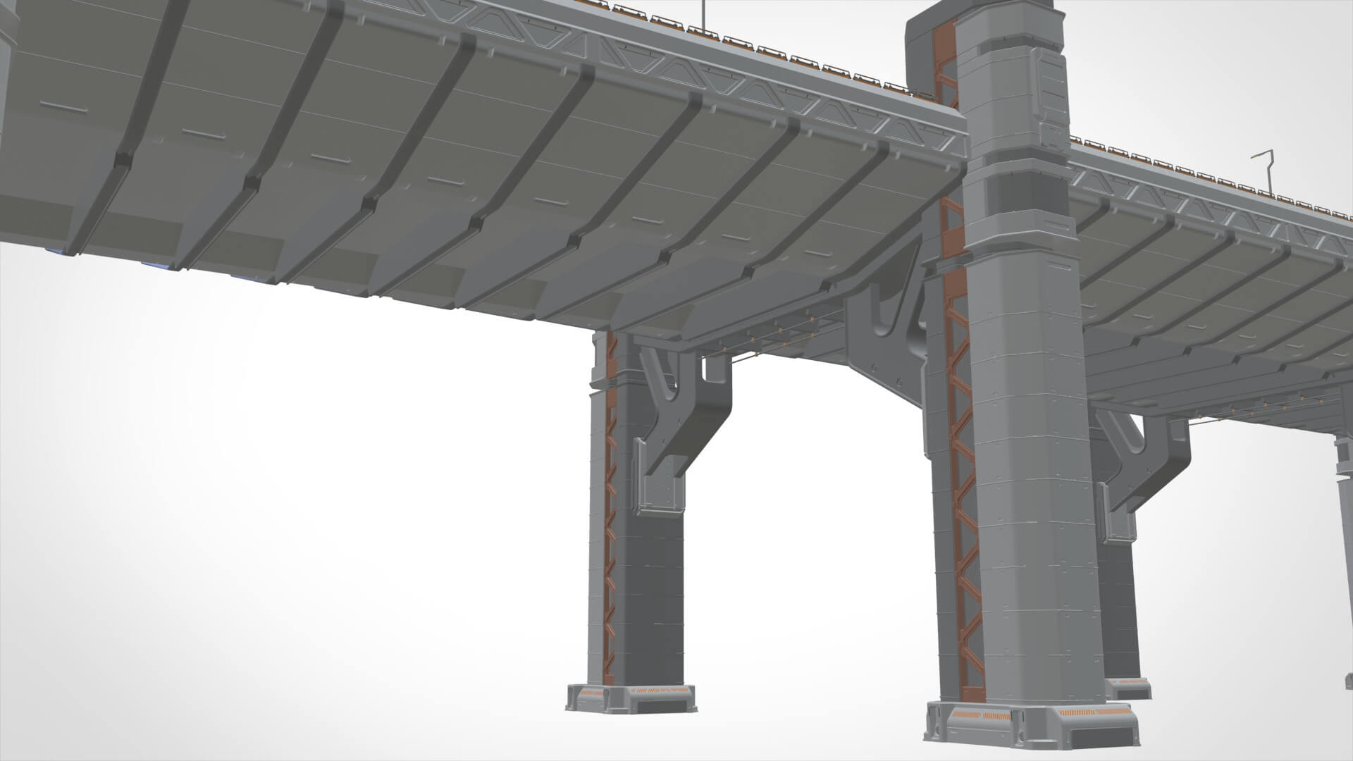 Sci-Fi Bridge 2 3D Model by Chtazi