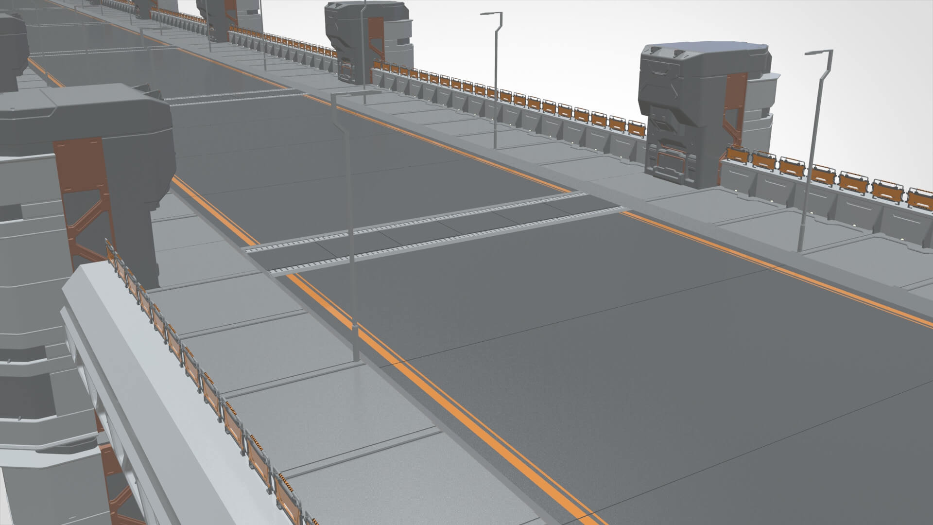 Sci-Fi Bridge 2 3D Model by Chtazi