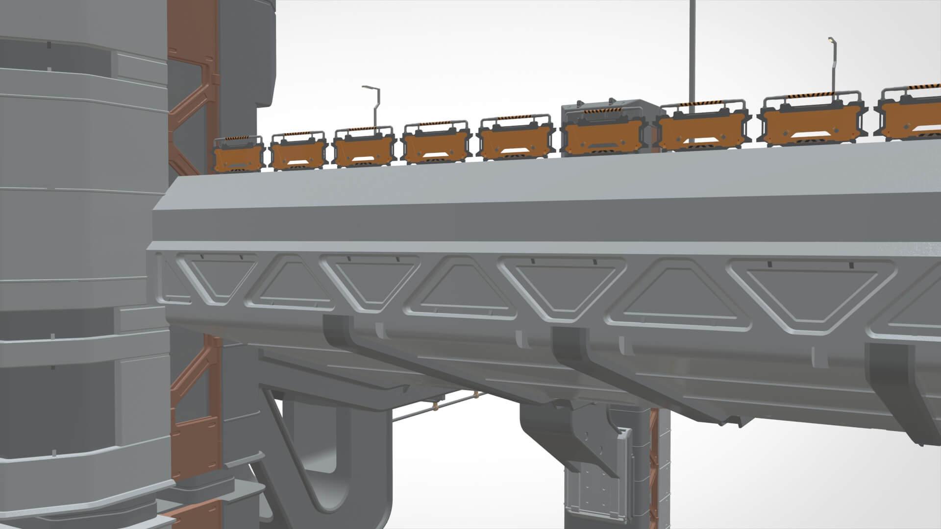 Sci-Fi Bridge 2 3D Model by Chtazi