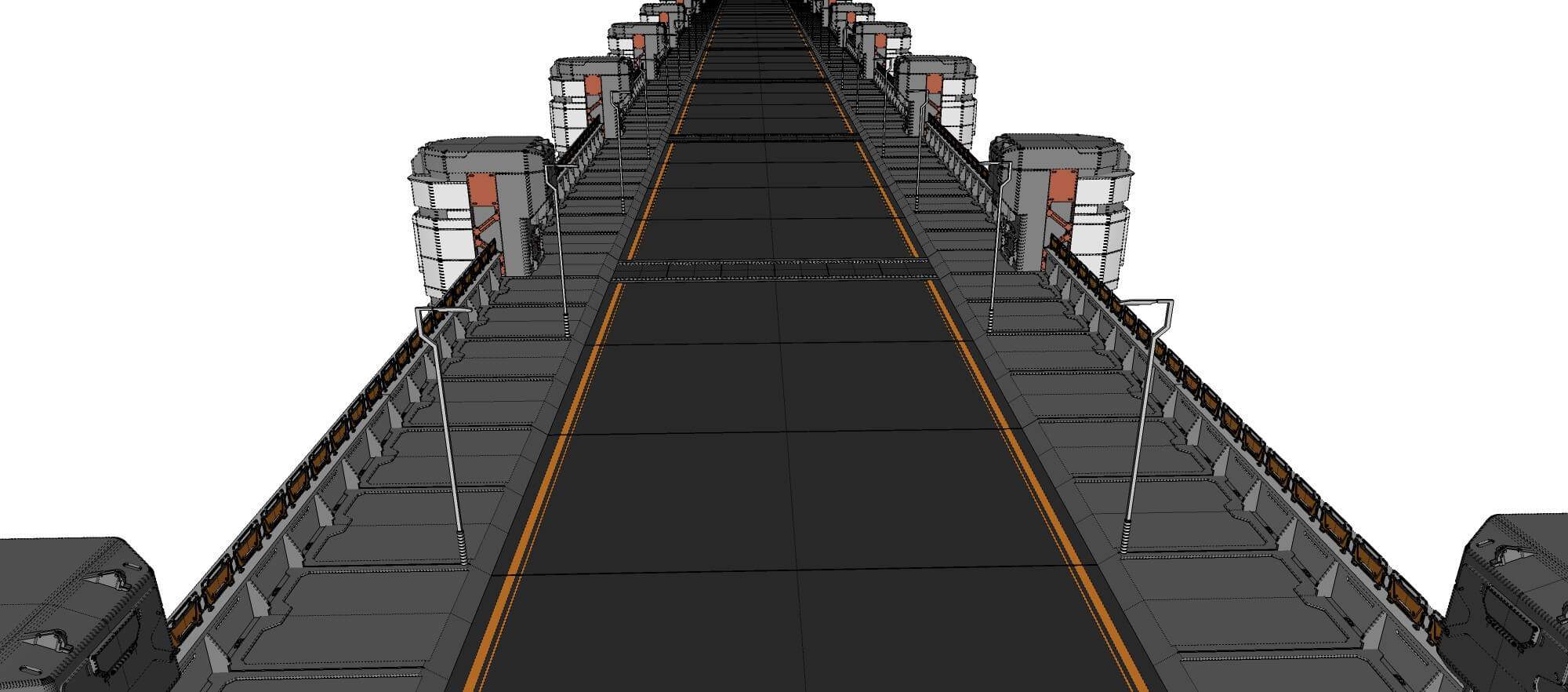 Sci-Fi Bridge 2 3D Model by Chtazi