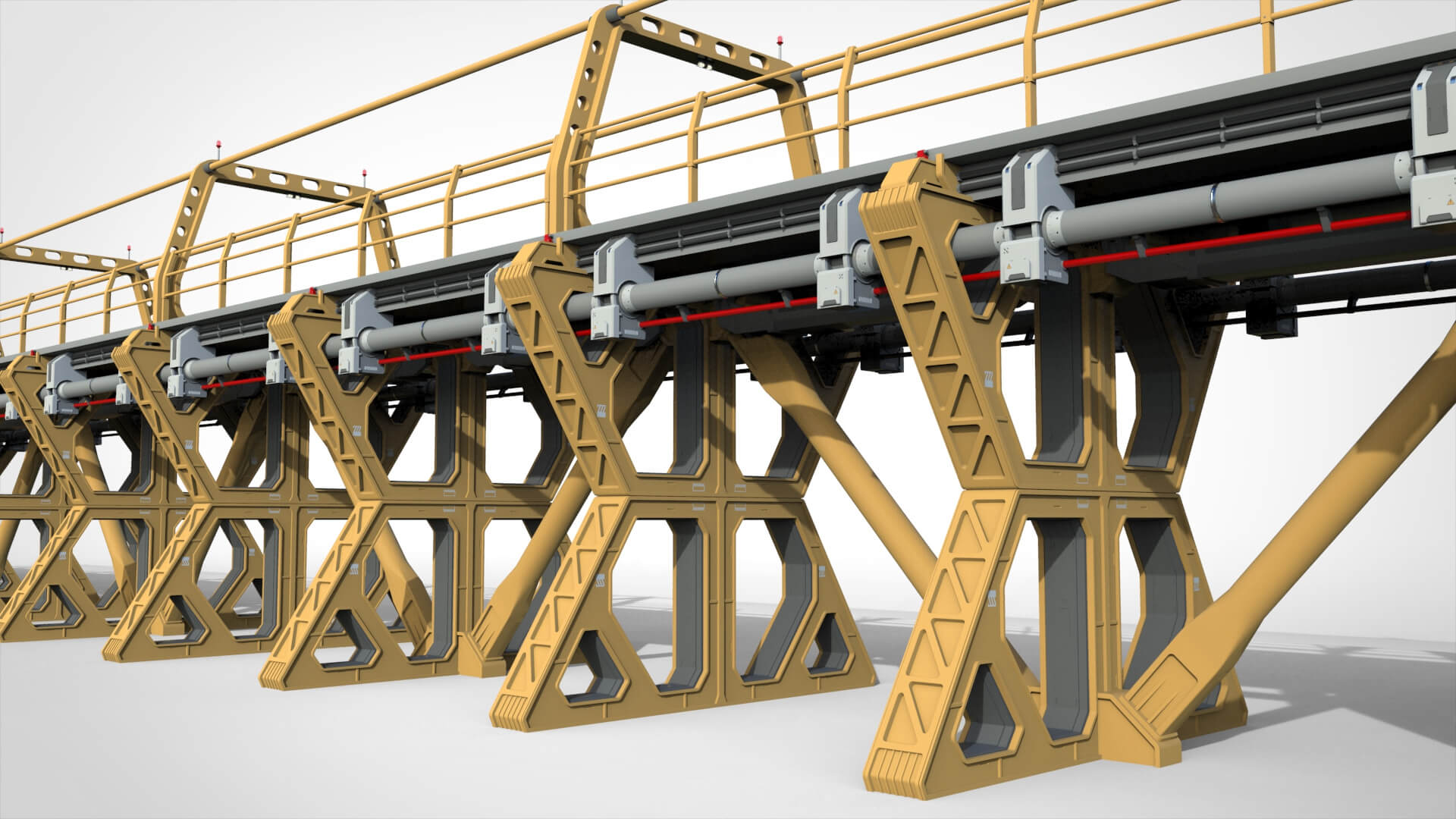 Sci-Fi Bridge 4 3D Model by Chtazi