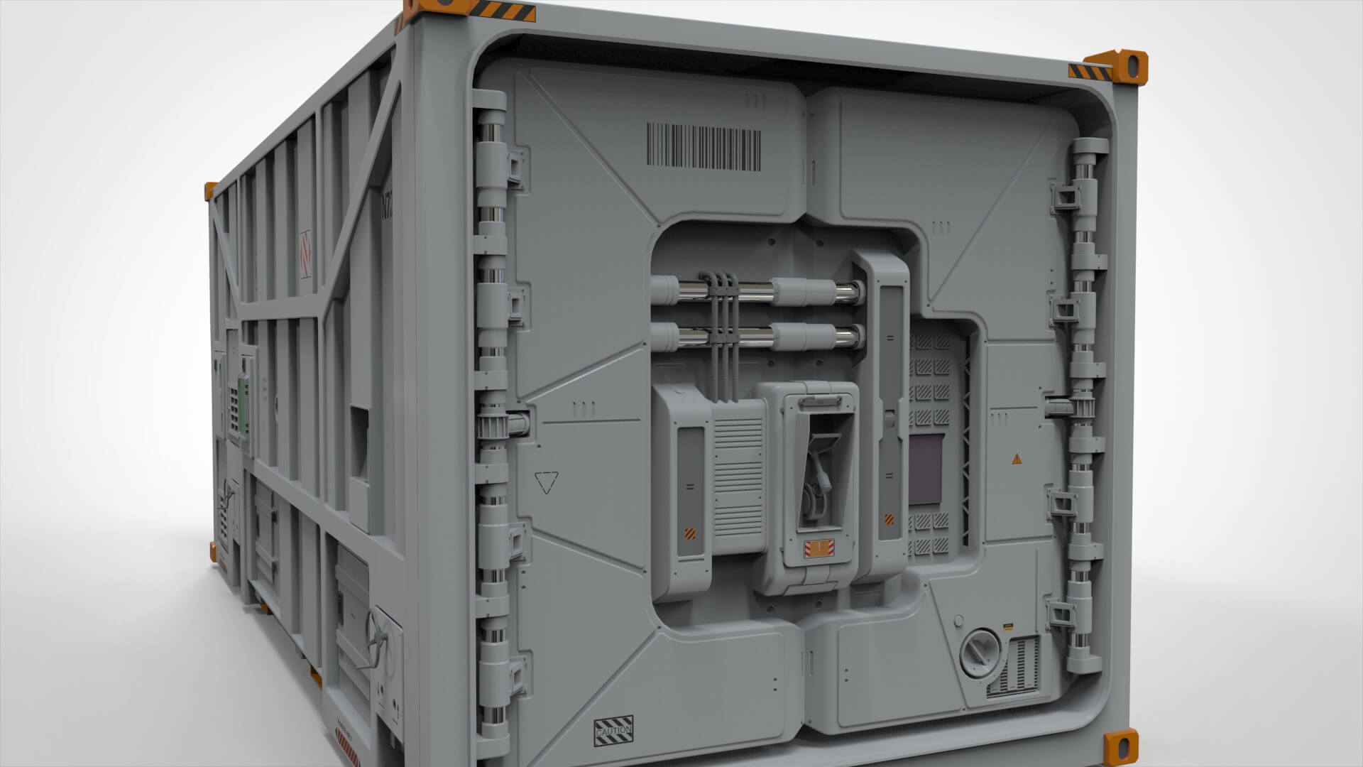Sci Fi Cargo Container 1 - 3D Model by Chtazi