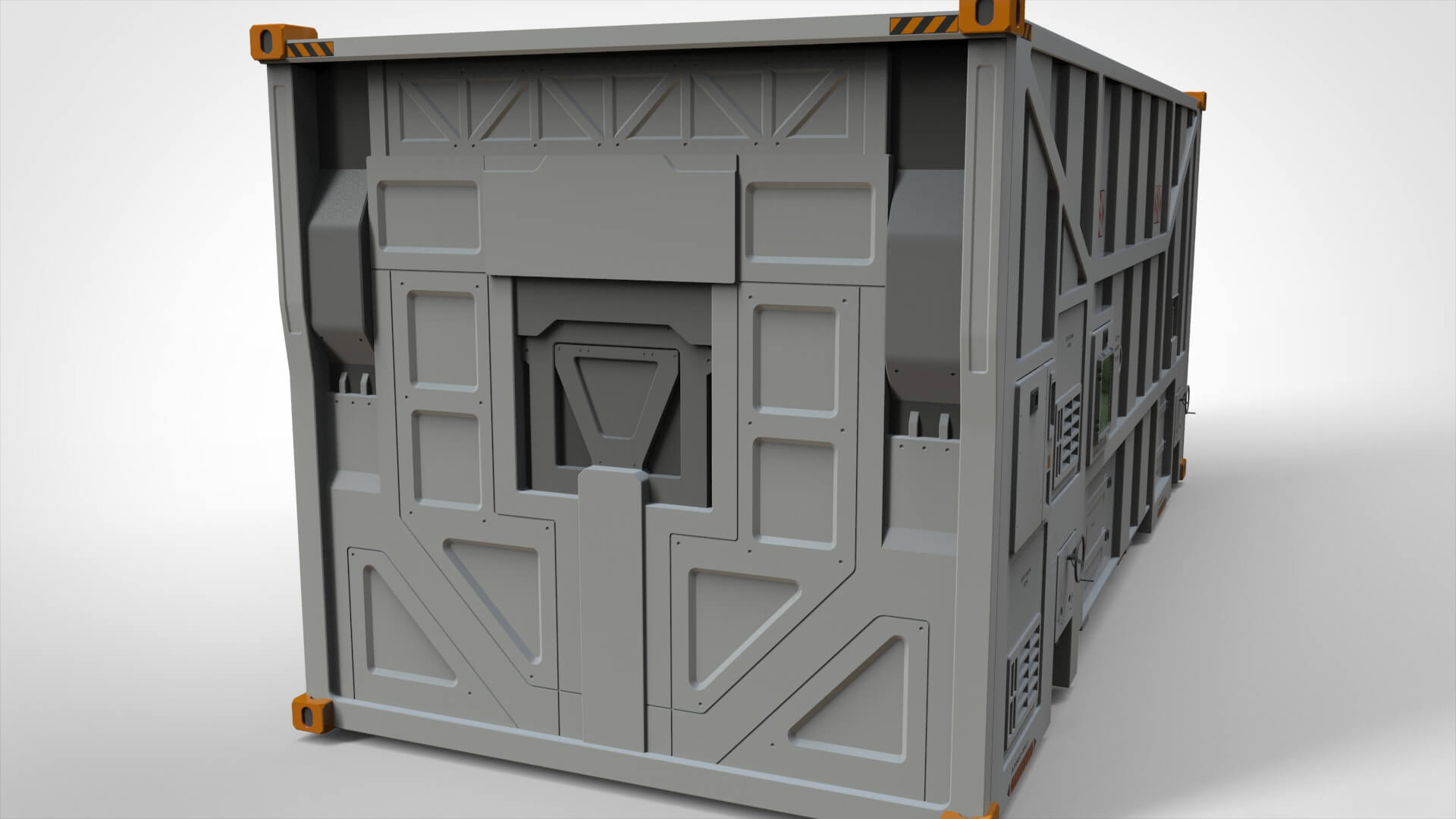 Sci-Fi Cargo Container 1 3D Model by Chtazi