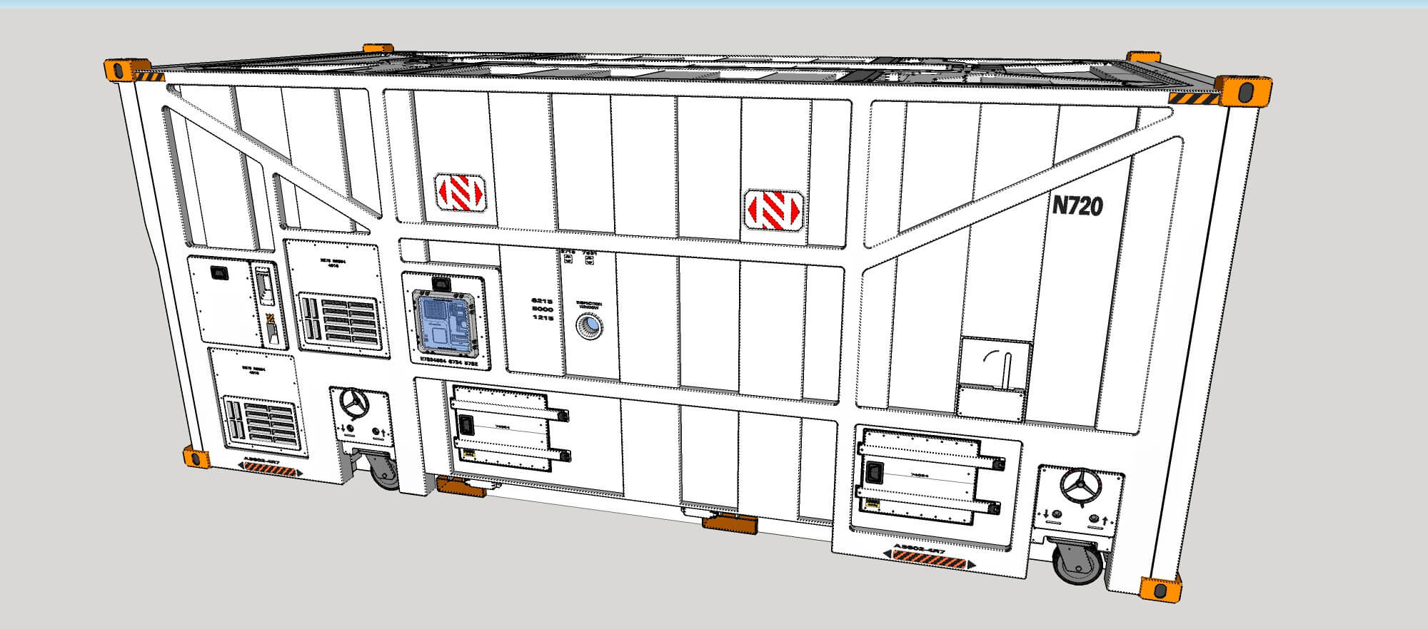 Sci-Fi Cargo Container 1 3D Model by Chtazi