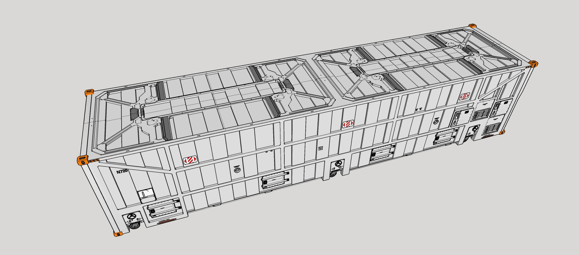Sci-Fi Cargo Container 1 3D Model by Chtazi