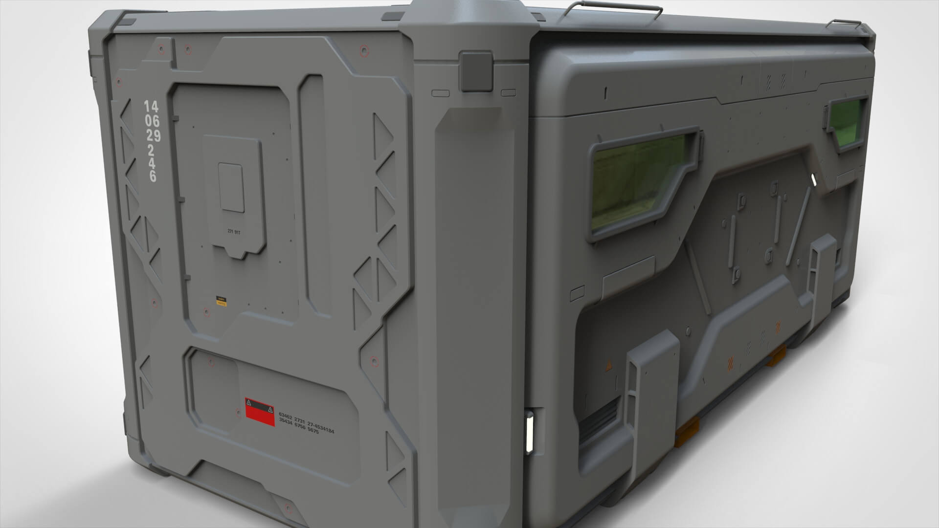 Sci-Fi Cargo Container 2 3D Model by Chtazi