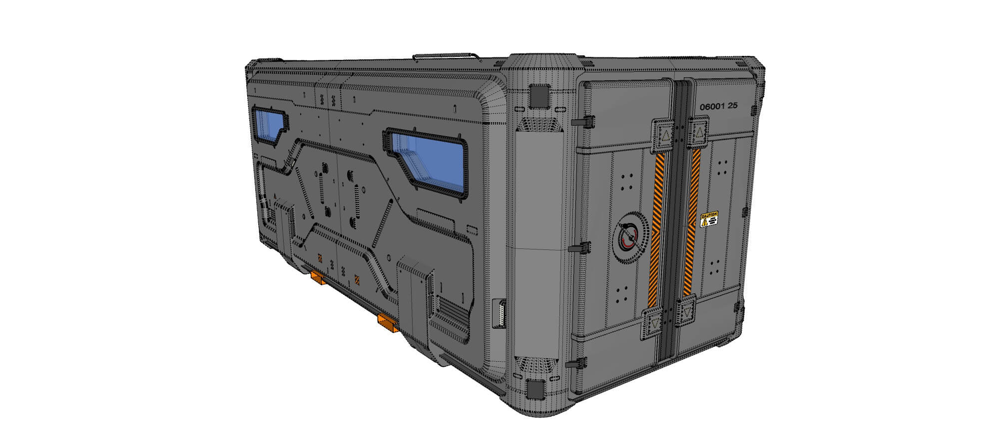 Sci-Fi Cargo Container 2 3D Model by Chtazi
