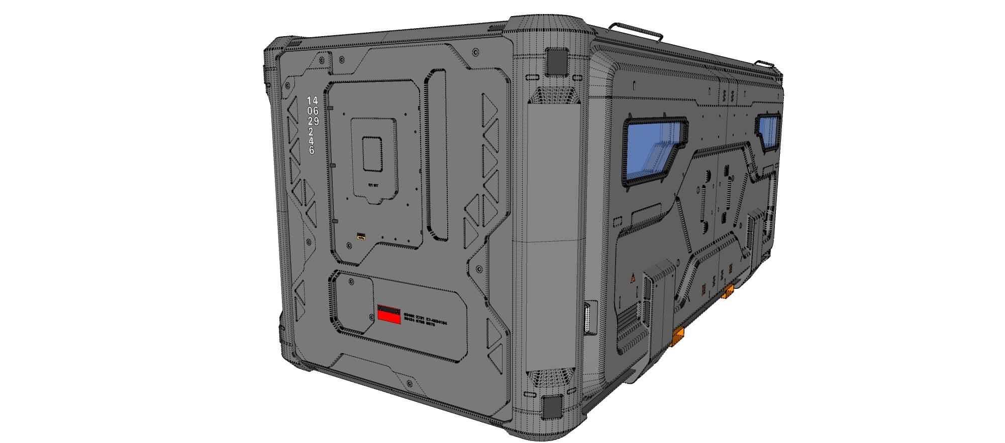 Sci-Fi Cargo Container 2 3D Model by Chtazi