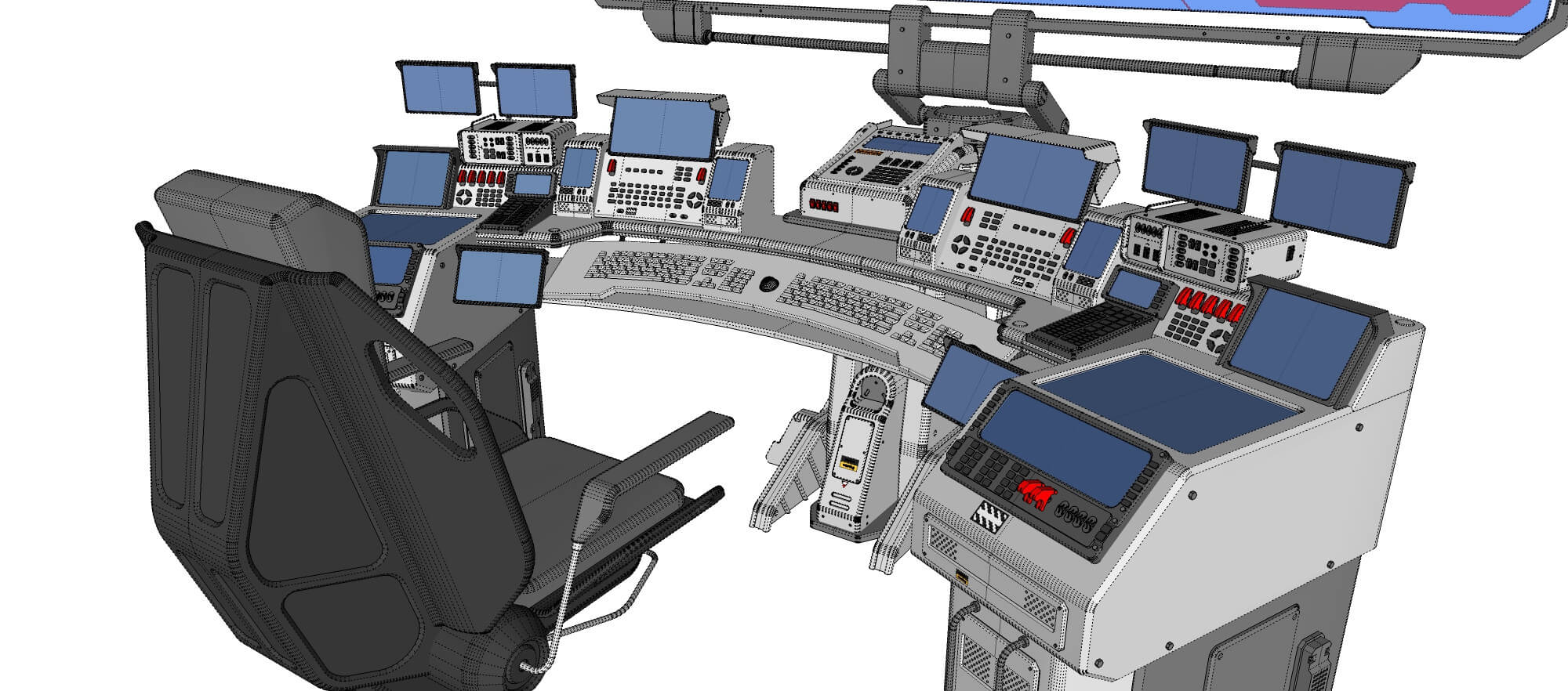 Sci-Fi Computer 3D Model by Chtazi