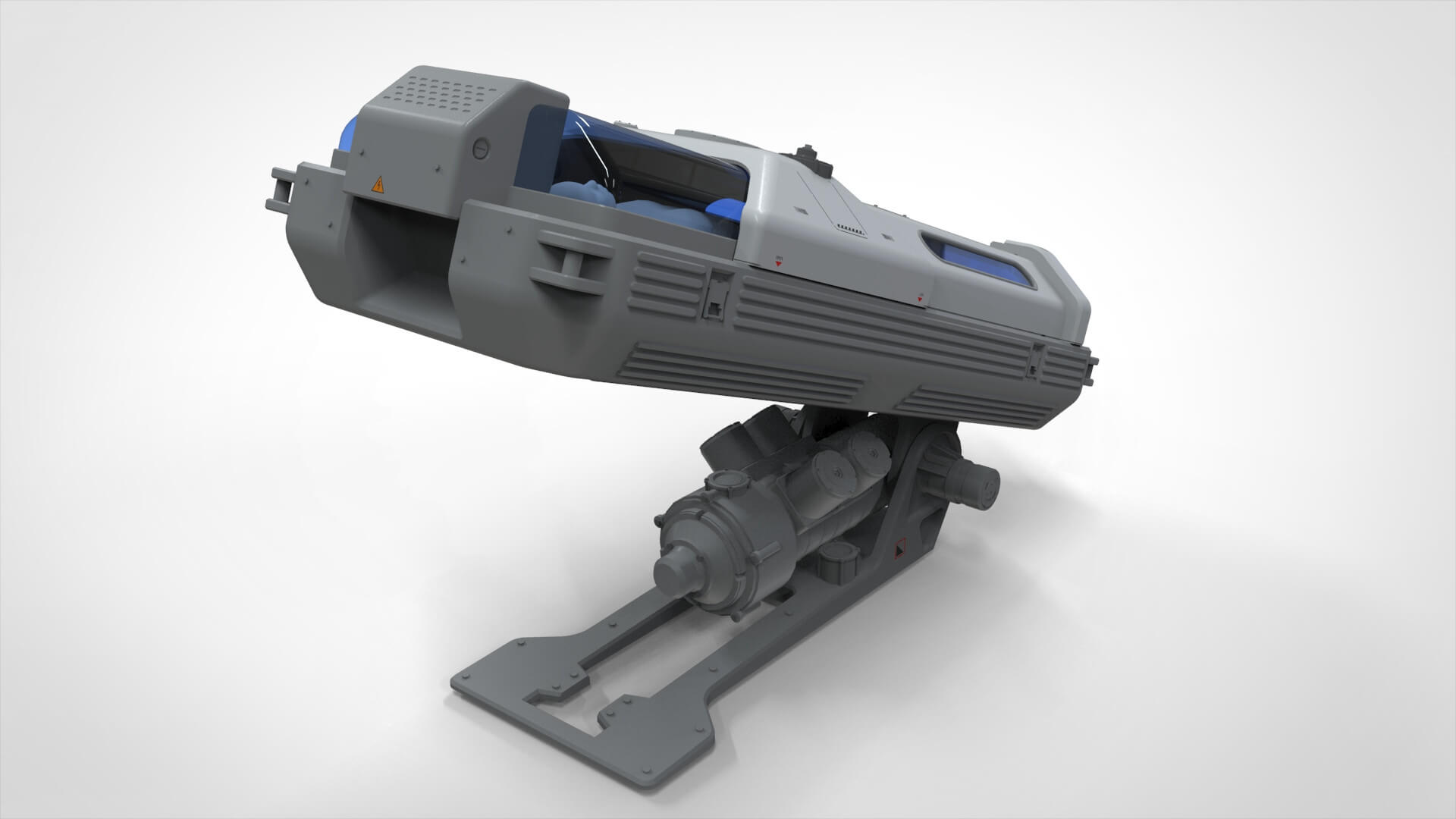 Sci-Fi Cryogenic Capsule 3D Model by Chtazi