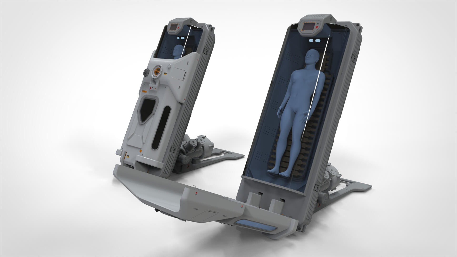 Sci-Fi Cryogenic Capsule 3D Model by Chtazi
