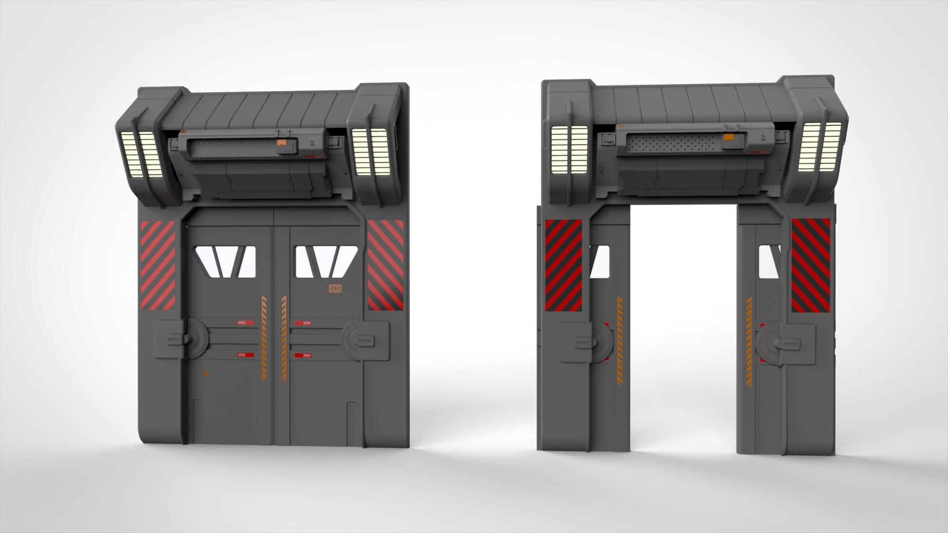 Sci-Fi Door 1 3D Model by Chtazi